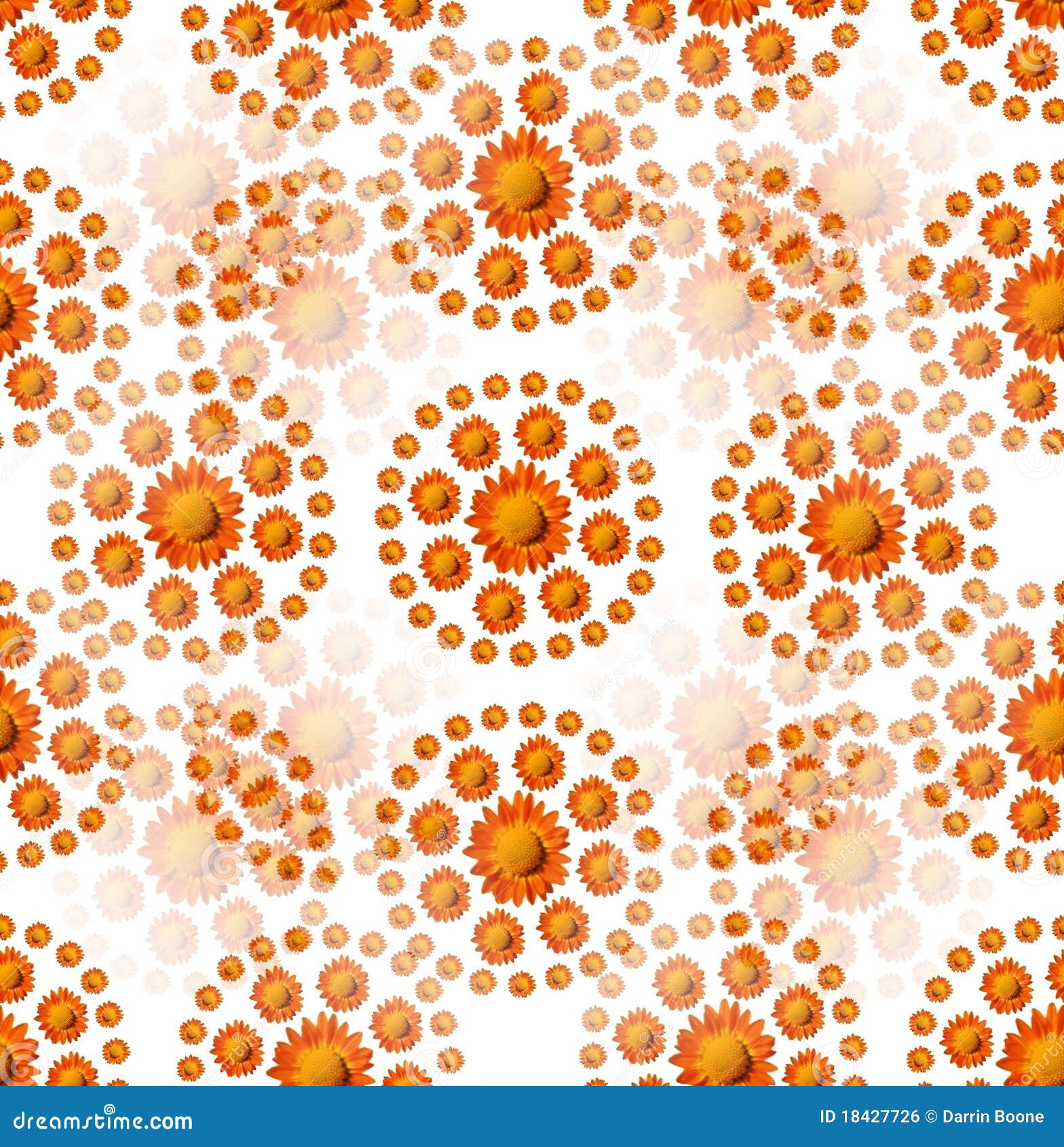 Orange Flower Pattern stock illustration. Illustration of orange - 18427726