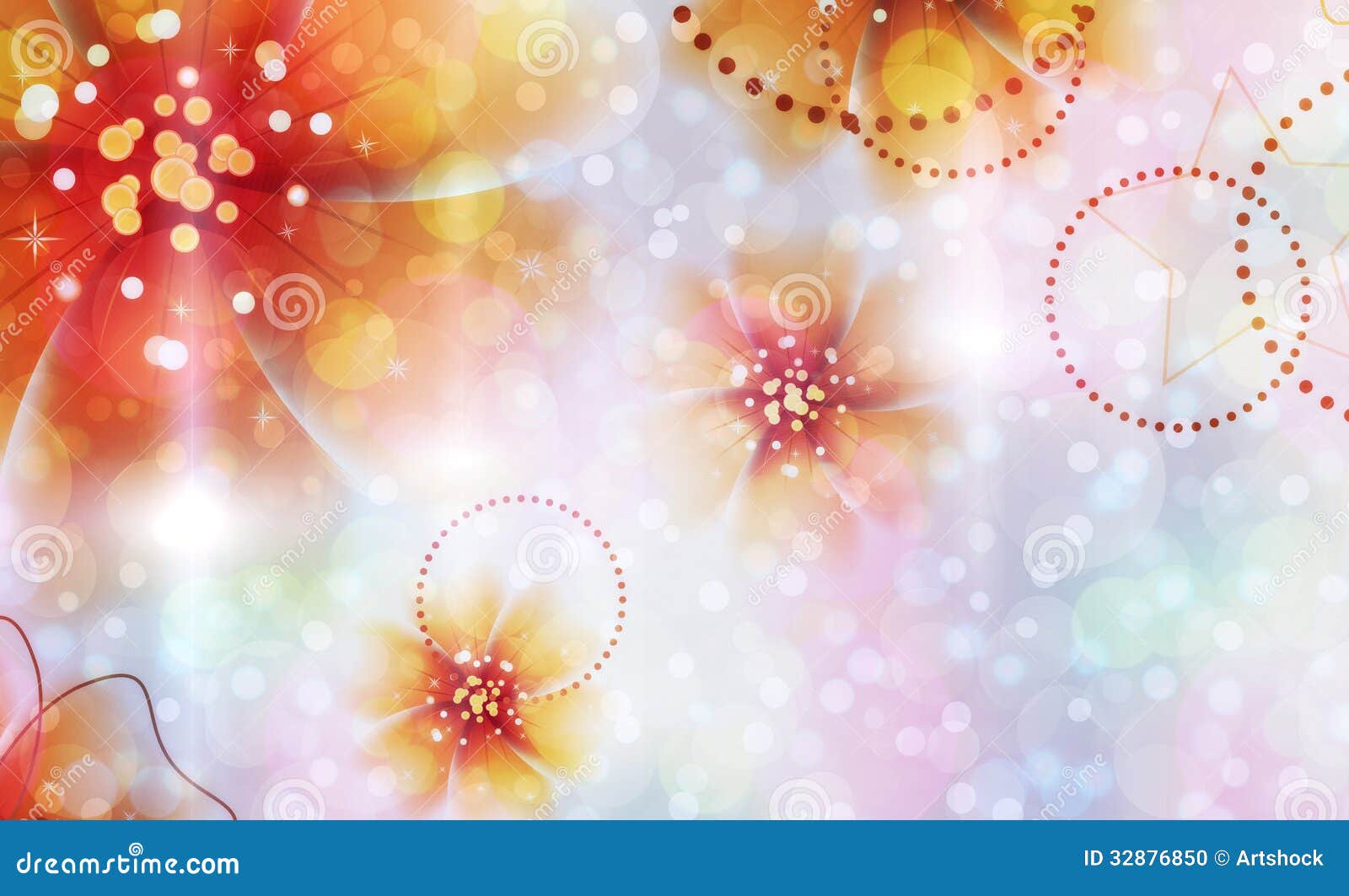 Orange flowers design stock illustration. Illustration of botany - 32876850