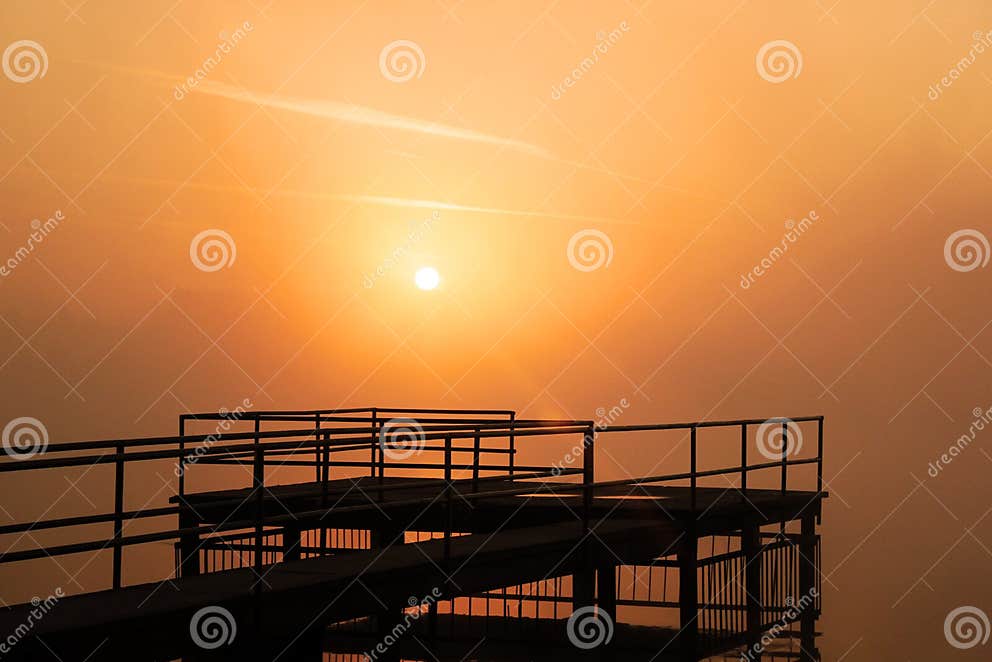 Orange fog stock image. Image of lake, nature, charm - 19948289
