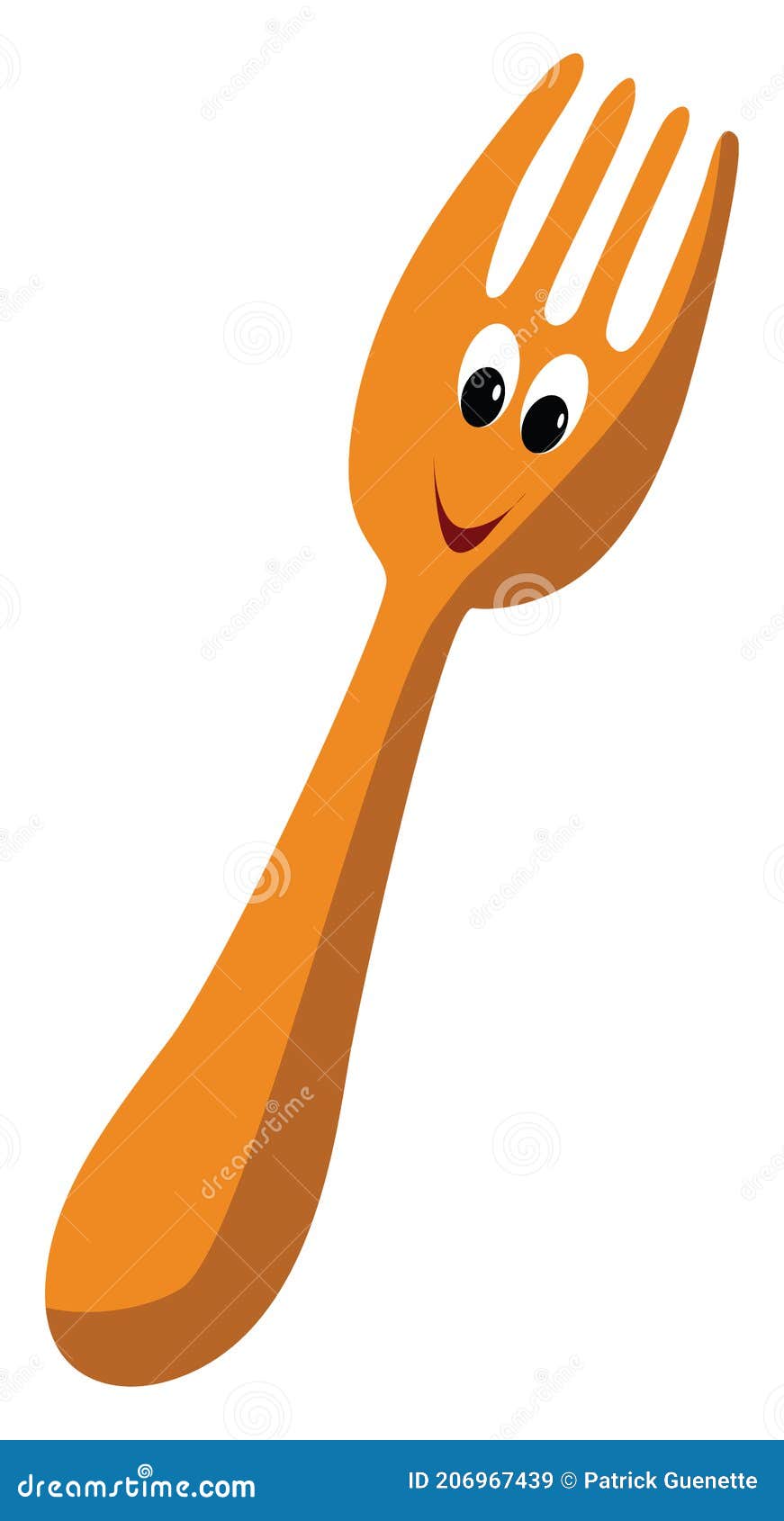 Orange Fork, Illustration, Vector Stock Vector - Illustration of ...