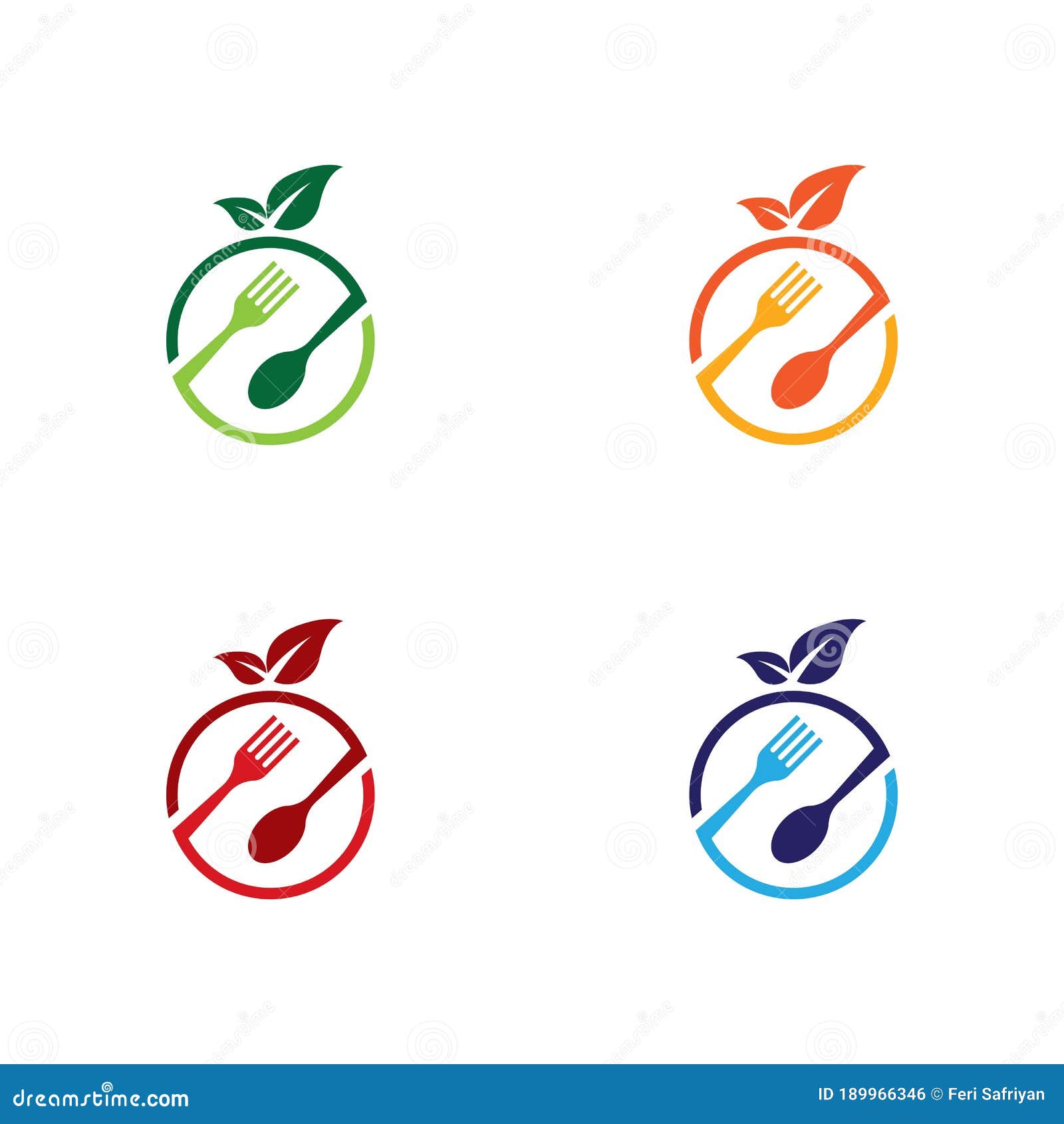 Orange Fork Logo Vector Icon Stock Illustration - Illustration of fruit ...