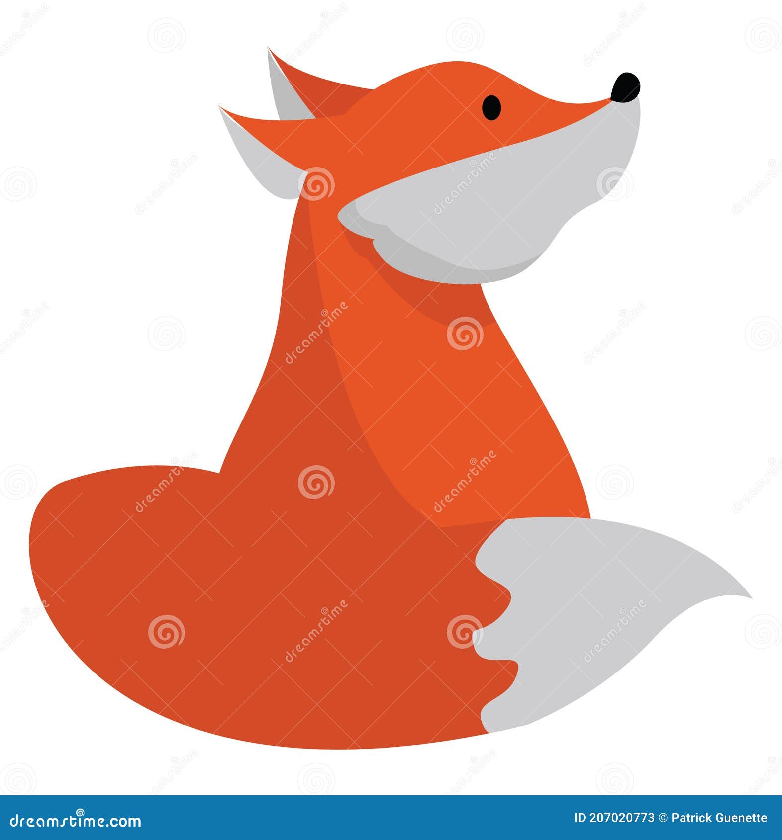 Orange Fox, Illustration, Vector Stock Vector - Illustration of white ...