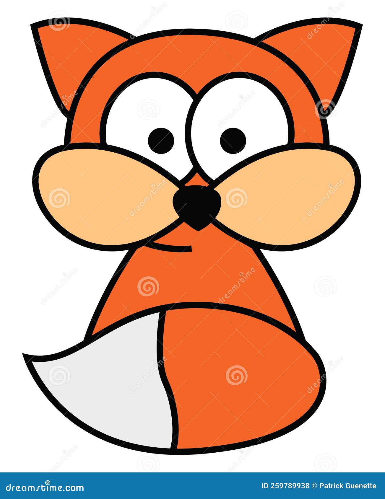 Orange fox, icon stock vector. Illustration of cartoon - 259789938