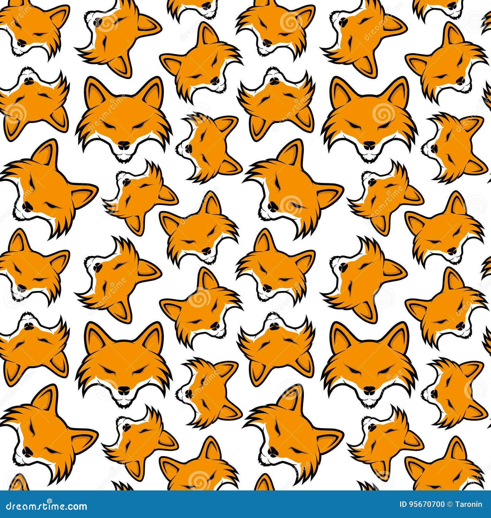 Orange Fox on a White Background. Stock Vector - Illustration of design ...