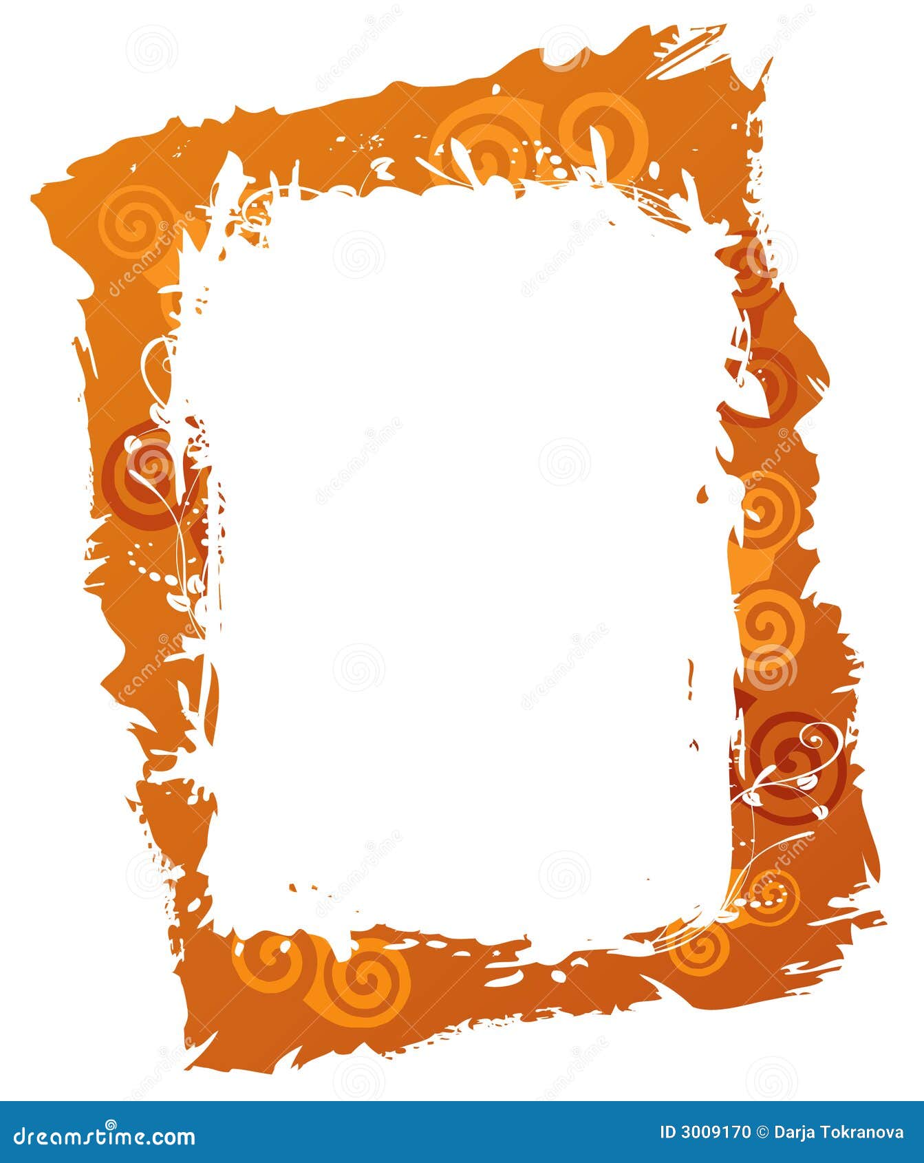 Orange frame stock vector. Illustration of curve, grungy - 3009170