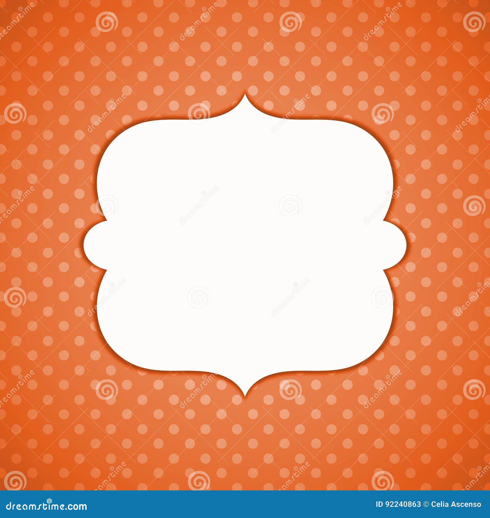 Orange Frame Party Invitation Card Stock Illustration - Illustration of ...