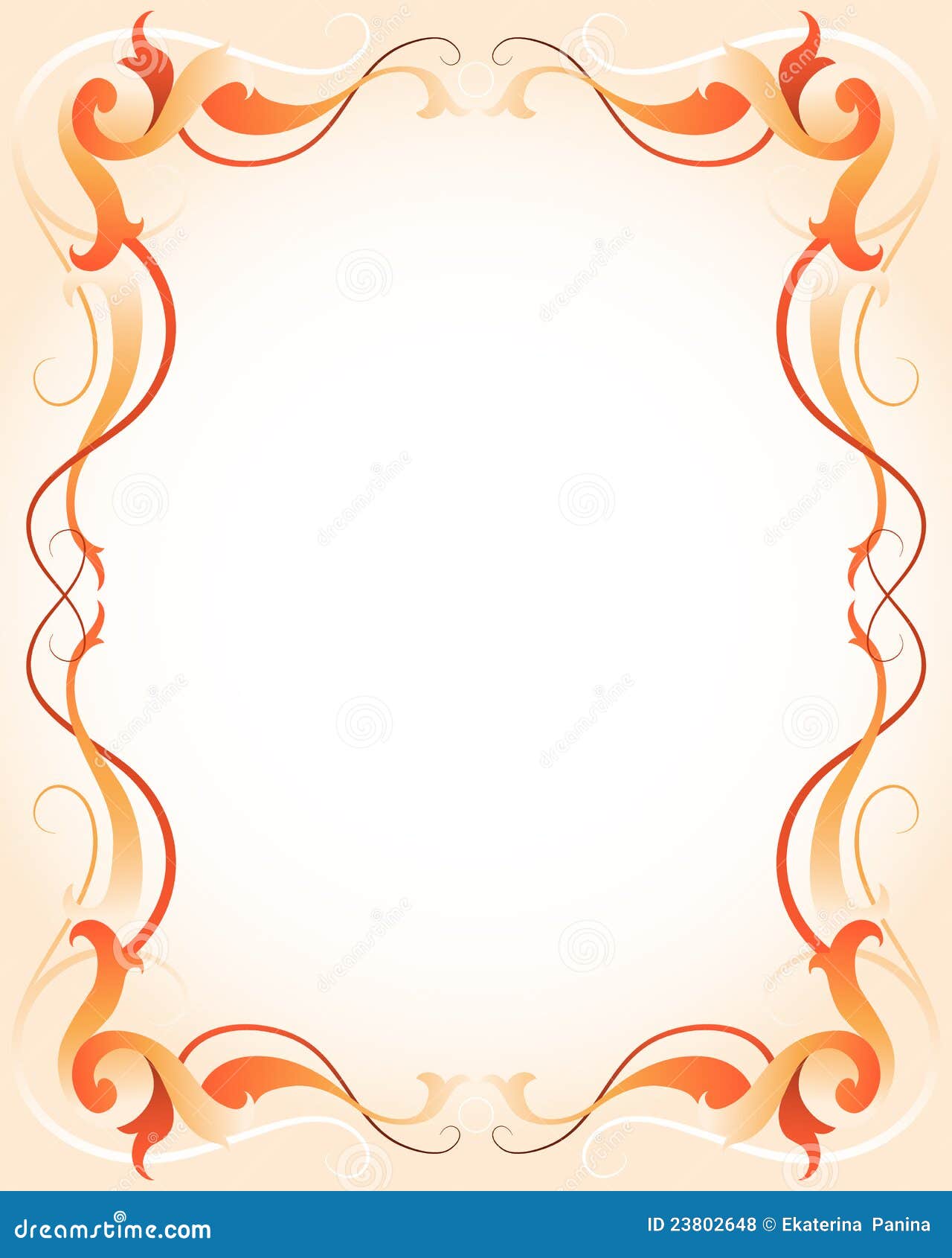 Orange frame with stripes stock vector. Illustration of wallpaper ...