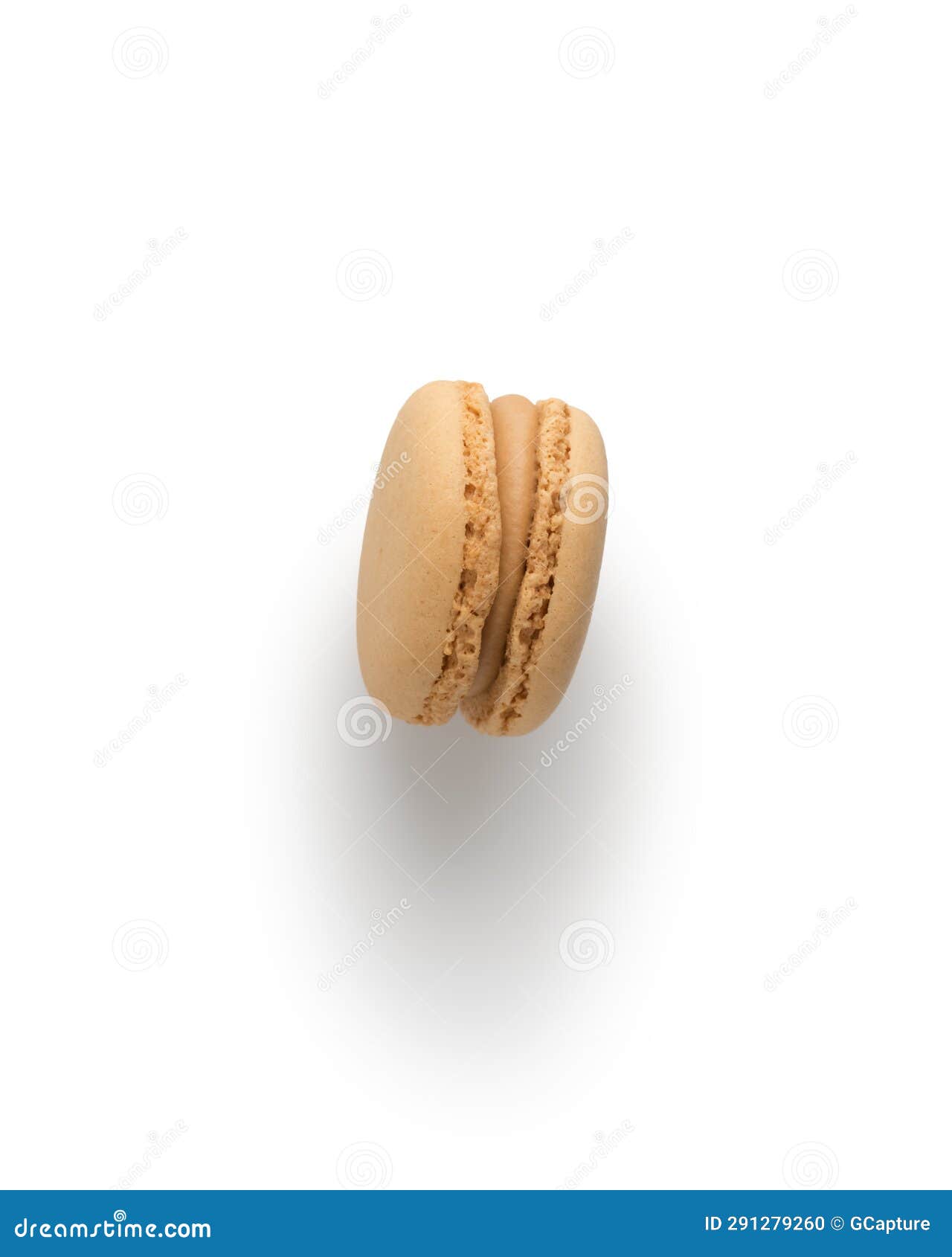 Orange French Macaron Top View Isolated on White with Shadow Stock ...