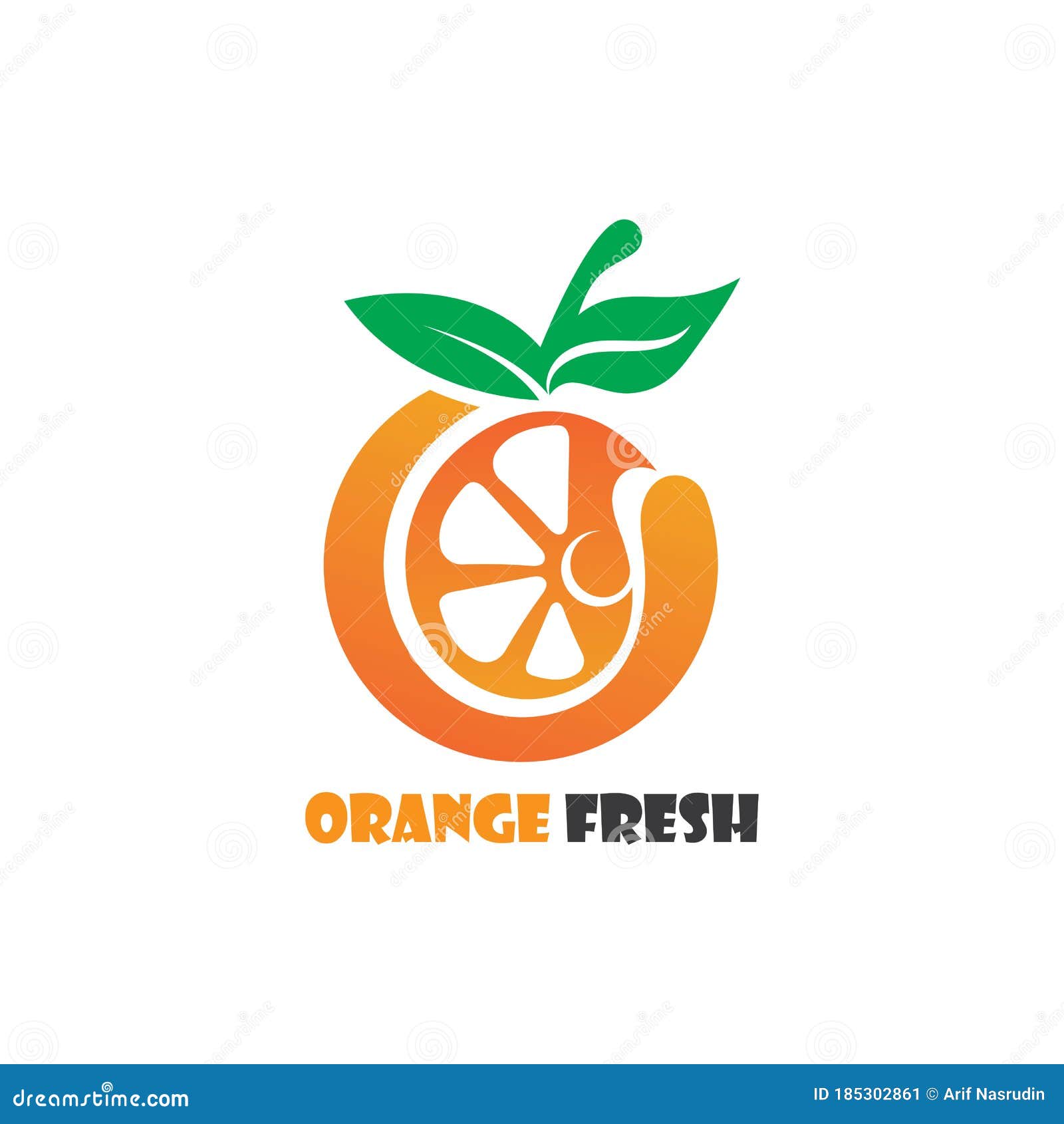 Orange Fresh Logo Creative Template Icon Illustration Design Stock ...