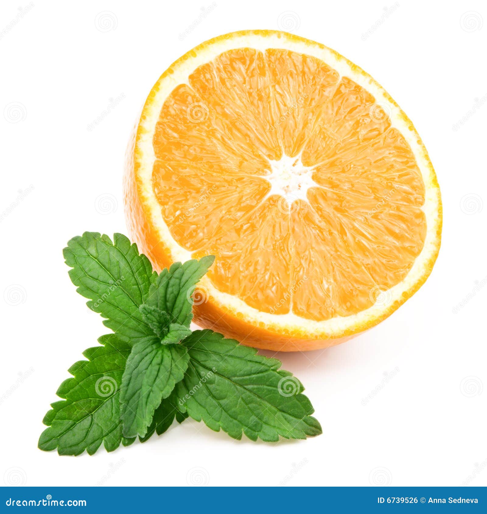 Orange and fresh mint stock photo. Image of mint, leaves - 6739526