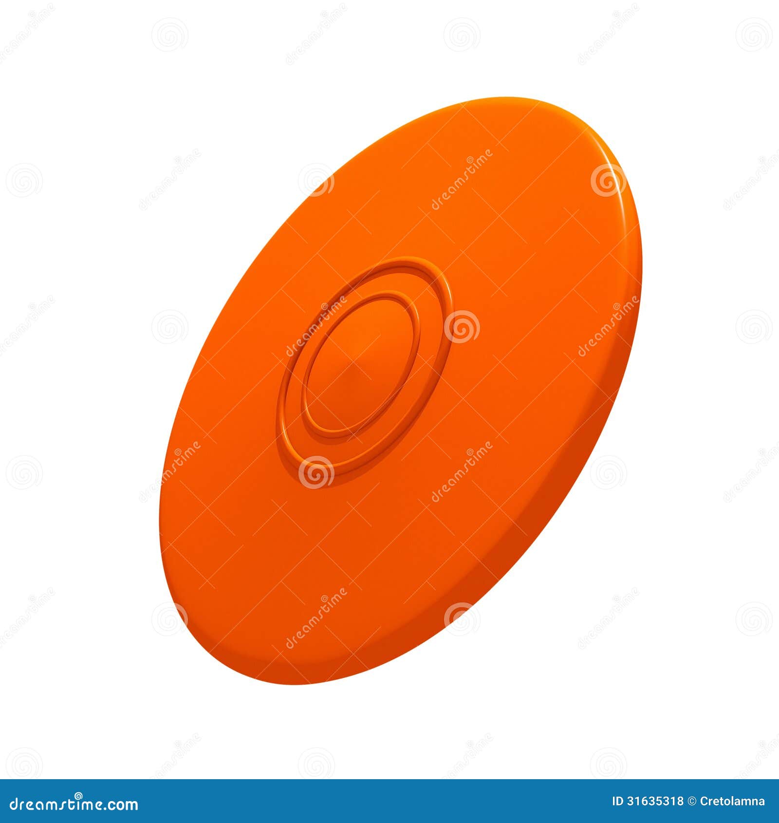 Orange Frisbee stock abbildung. Illustration von getrennt - 31635318
