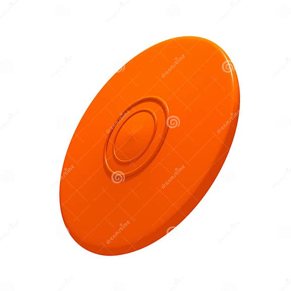 Orange Frisbee stock abbildung. Illustration von getrennt - 31635318