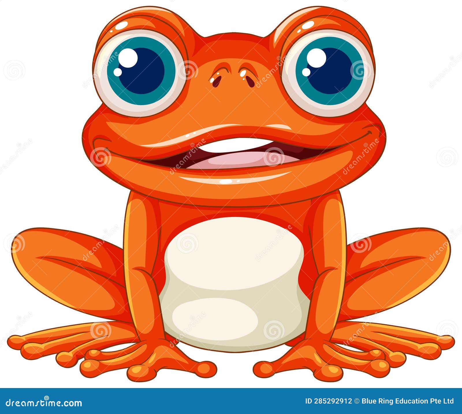 Orange Frog Cartoon stock illustration. Illustration of cartoon - 285292912
