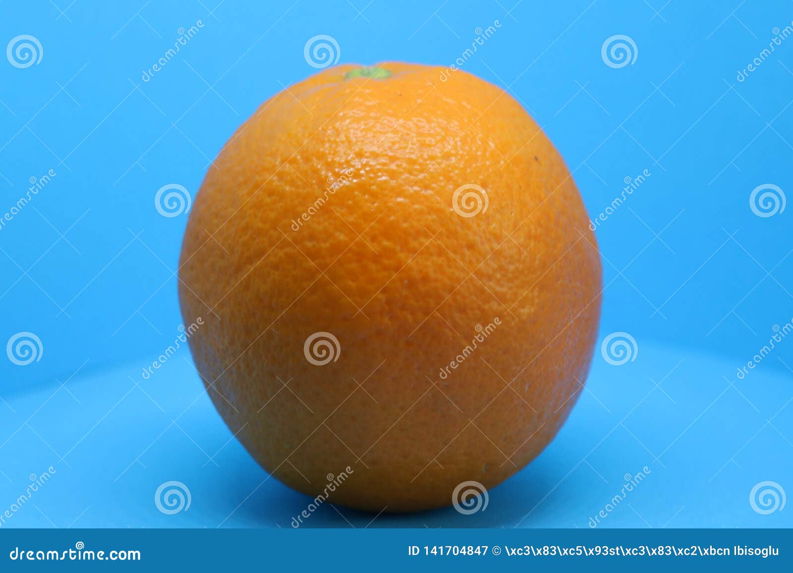 Orange Fruit on Blue Background. Stock Image - Image of sweet ...