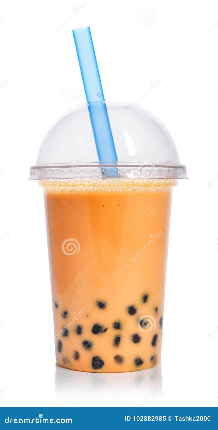 Orange fruit Bubble Tea stock image. Image of shop, drinking - 102882985