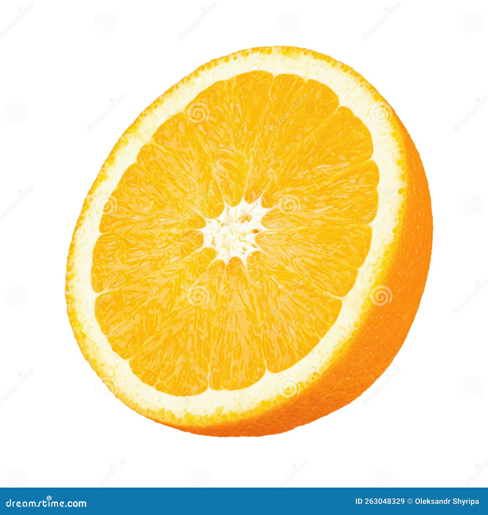 Orange Fruit. Orange Half Isolate on White Background Stock Image ...