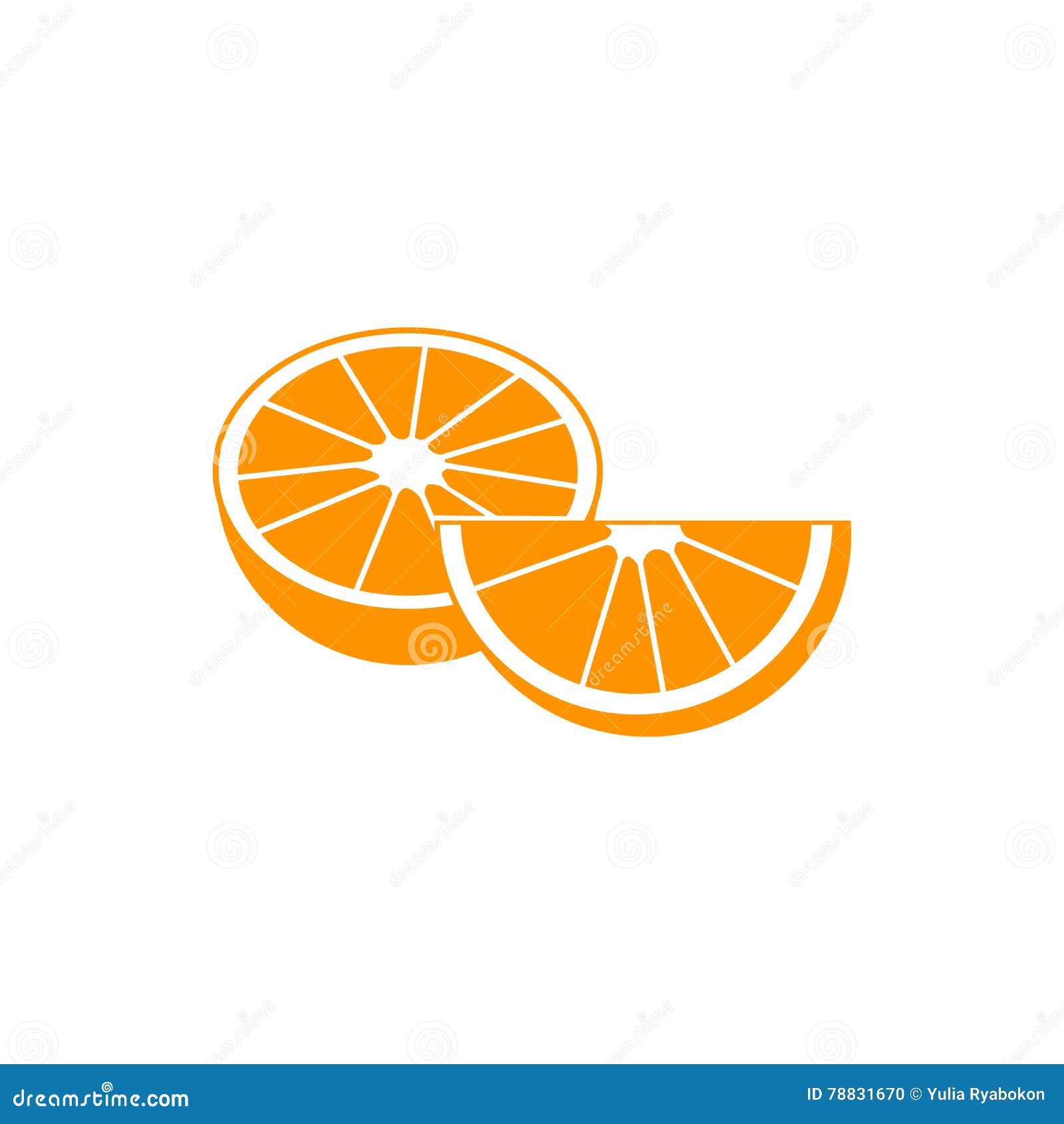 Orange Fruit Icon, Simple Style Stock Vector - Illustration of nature ...