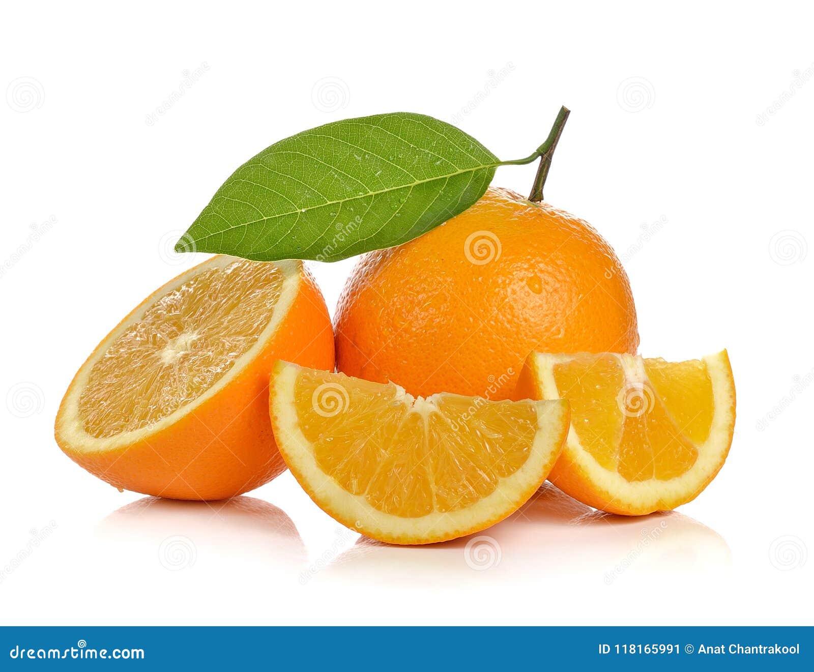 Orange Fruit Isolated on White Background Stock Image - Image of food ...