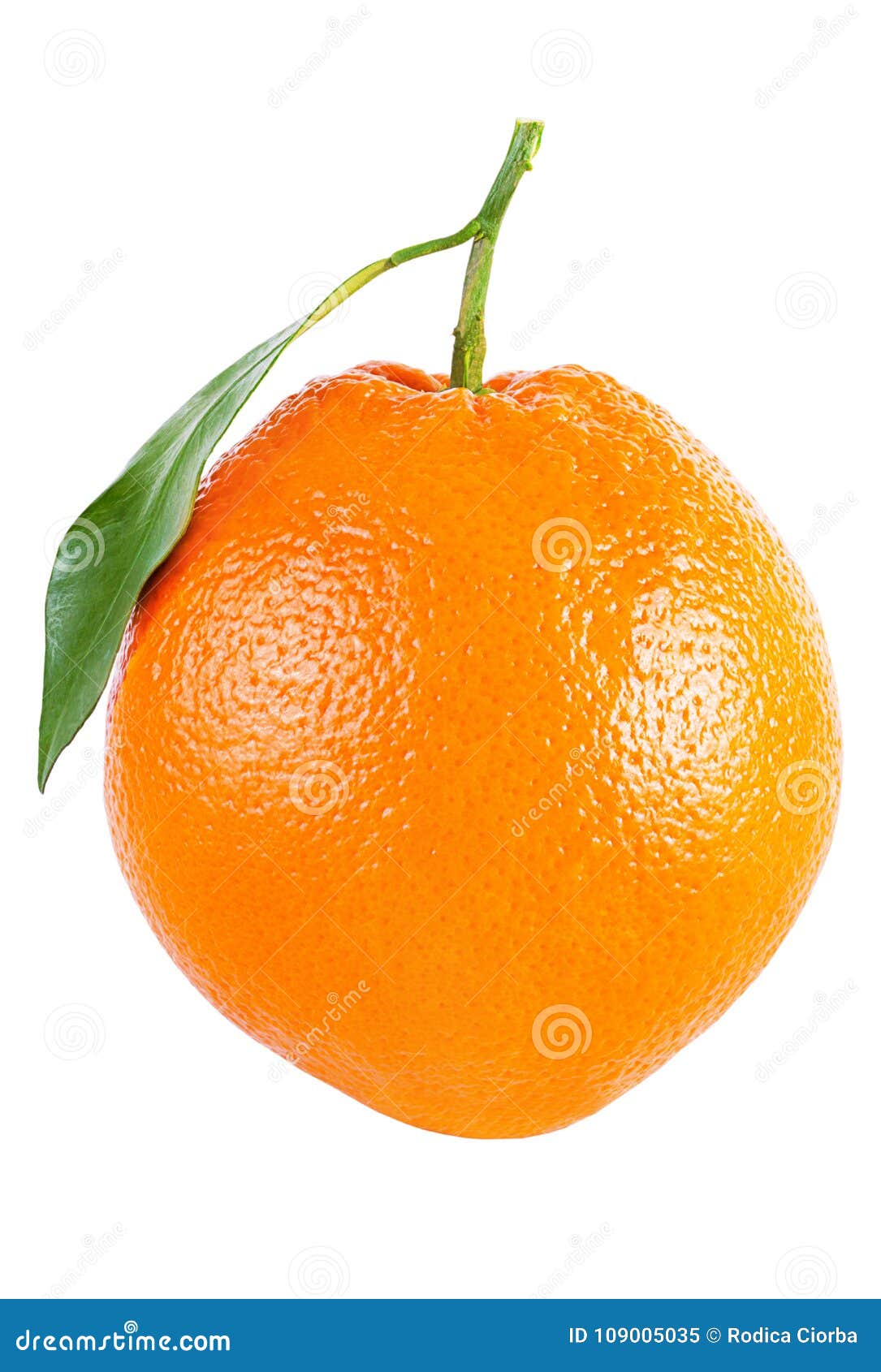 Orange Fruit with Leaf Isolated on White Stock Image - Image of organic ...