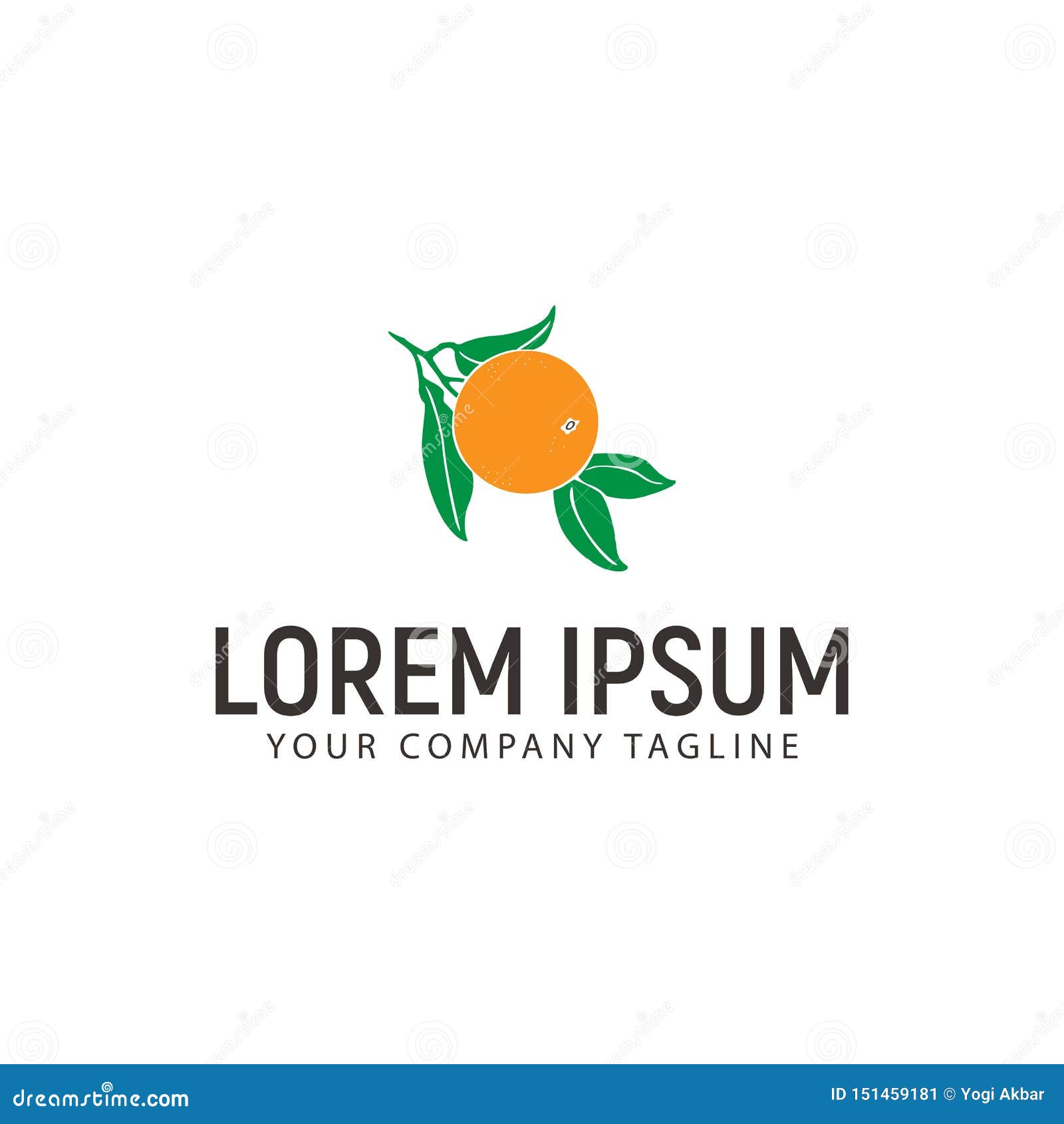 Orange Fruit Logo Design Concept Template Stock Vector - Illustration ...