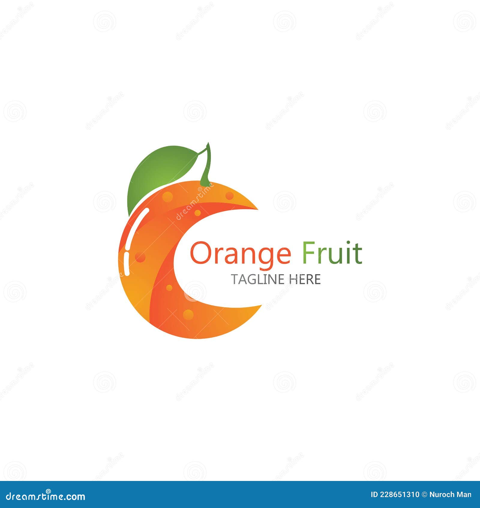 Orange Fruit Logo Design Vector Icon Illustration Design. Stock Vector ...