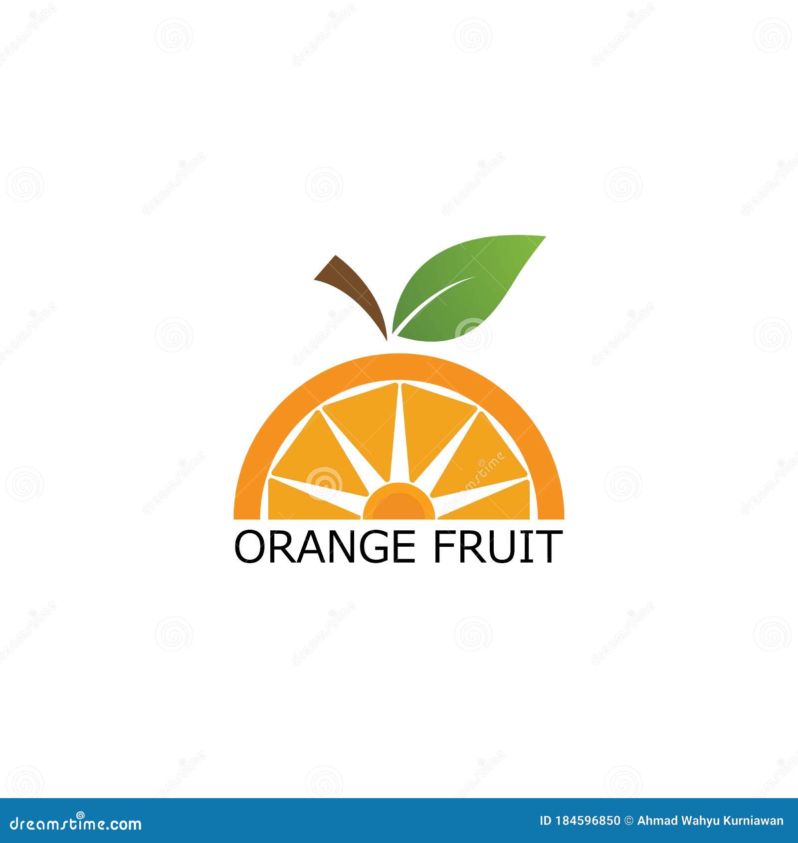 Orange fruit logo stock vector. Illustration of symbol - 184596850