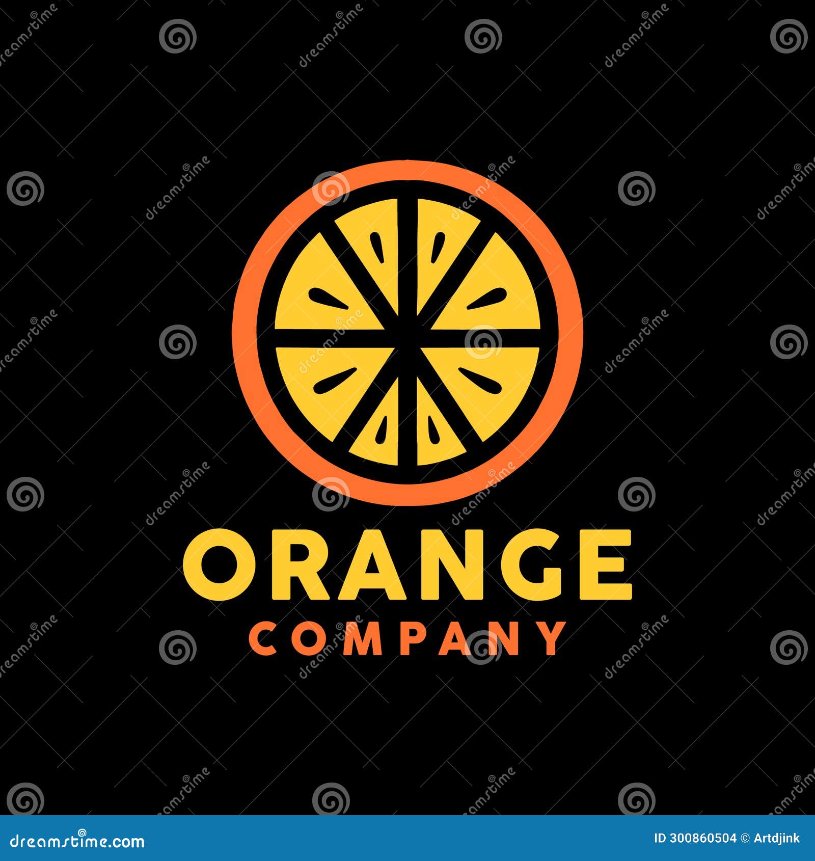 Orange Fruit Logo Vector Design Illustration Emblem Stock Illustration ...