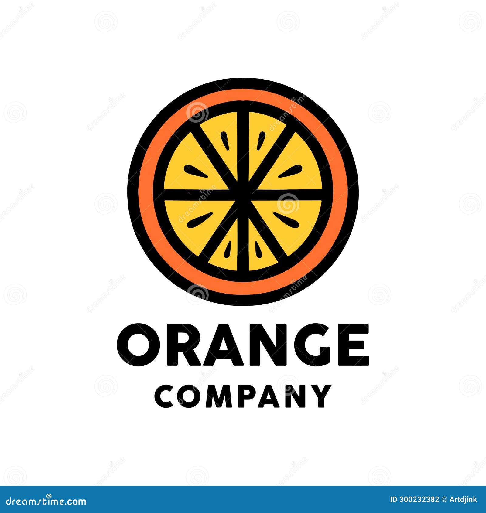 Orange Fruit Logo Vector Design Illustration Emblem Stock Illustration ...