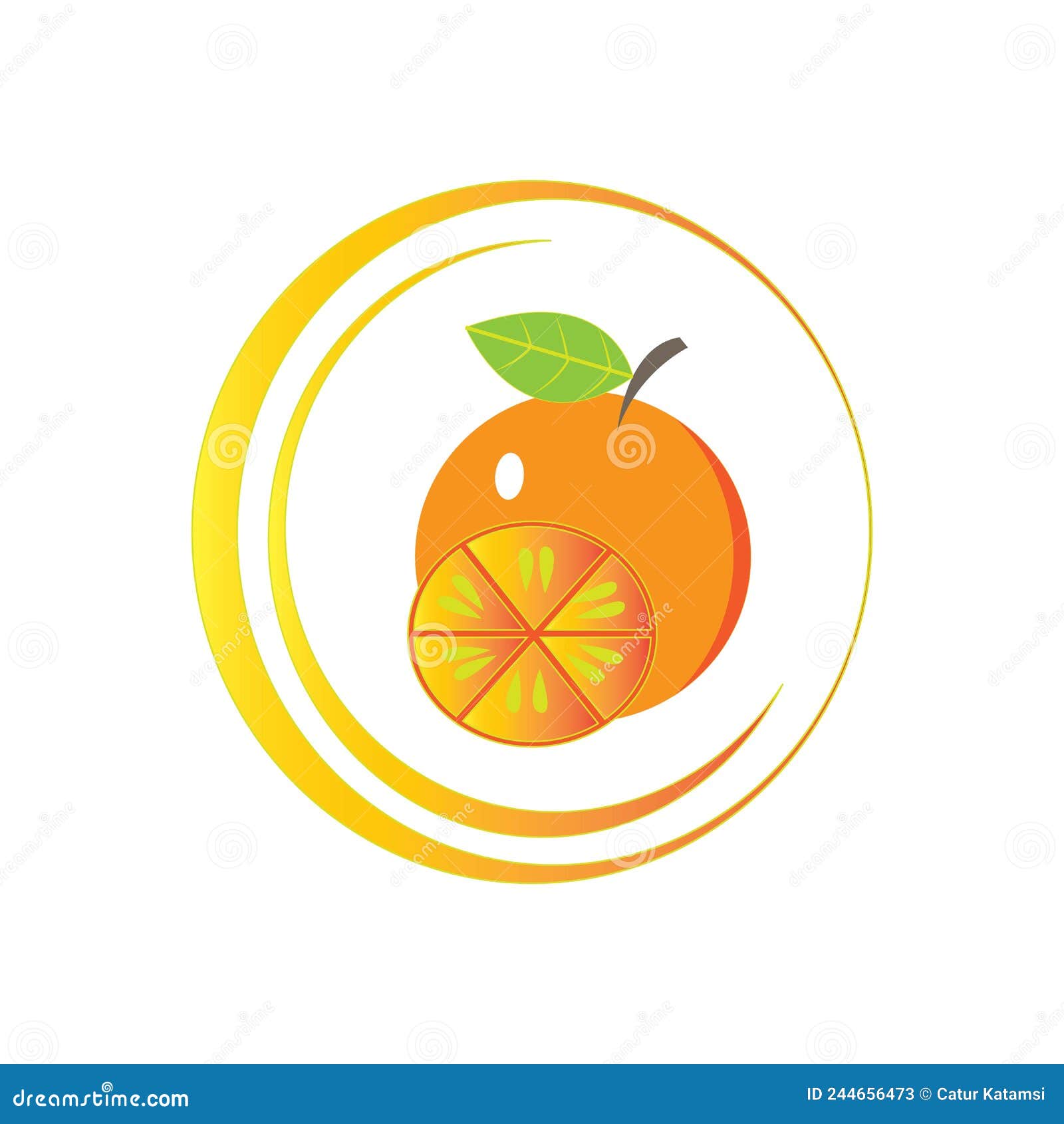 Orange fruits logo stock illustration. Illustration of round - 244656473
