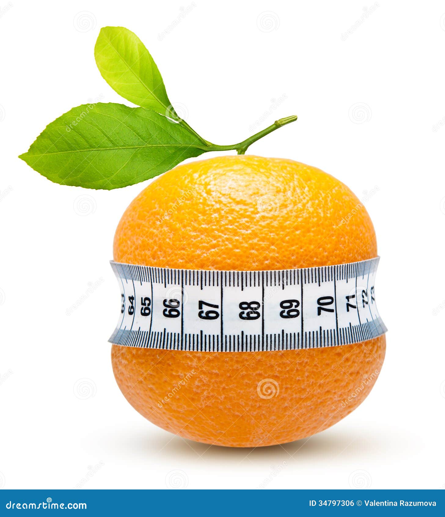 Orange Fruit with Measurement Stock Photo - Image of closeup ...