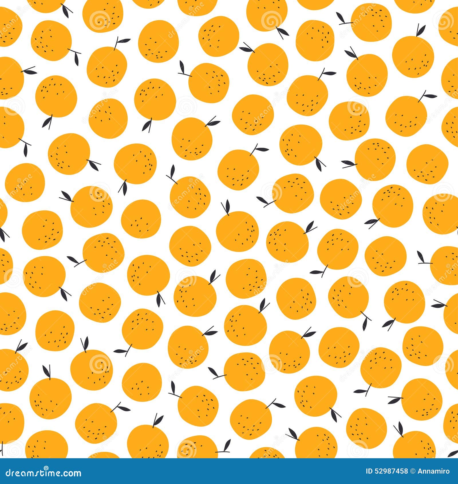 Orange fruit pattern. stock vector. Illustration of gourmet - 52987458