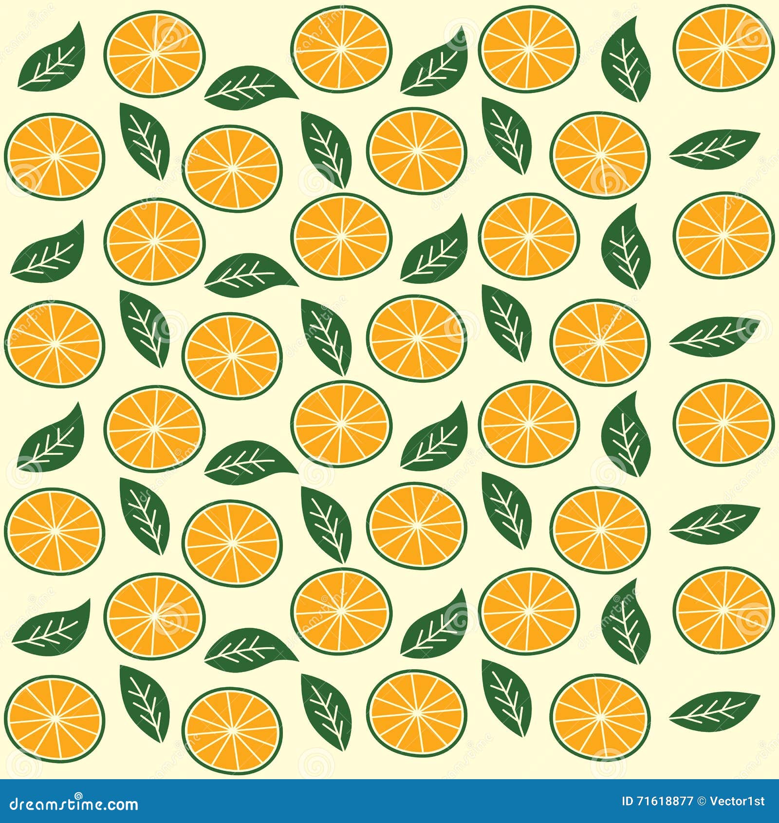 Orange fruit pattern stock vector. Illustration of background - 71618877