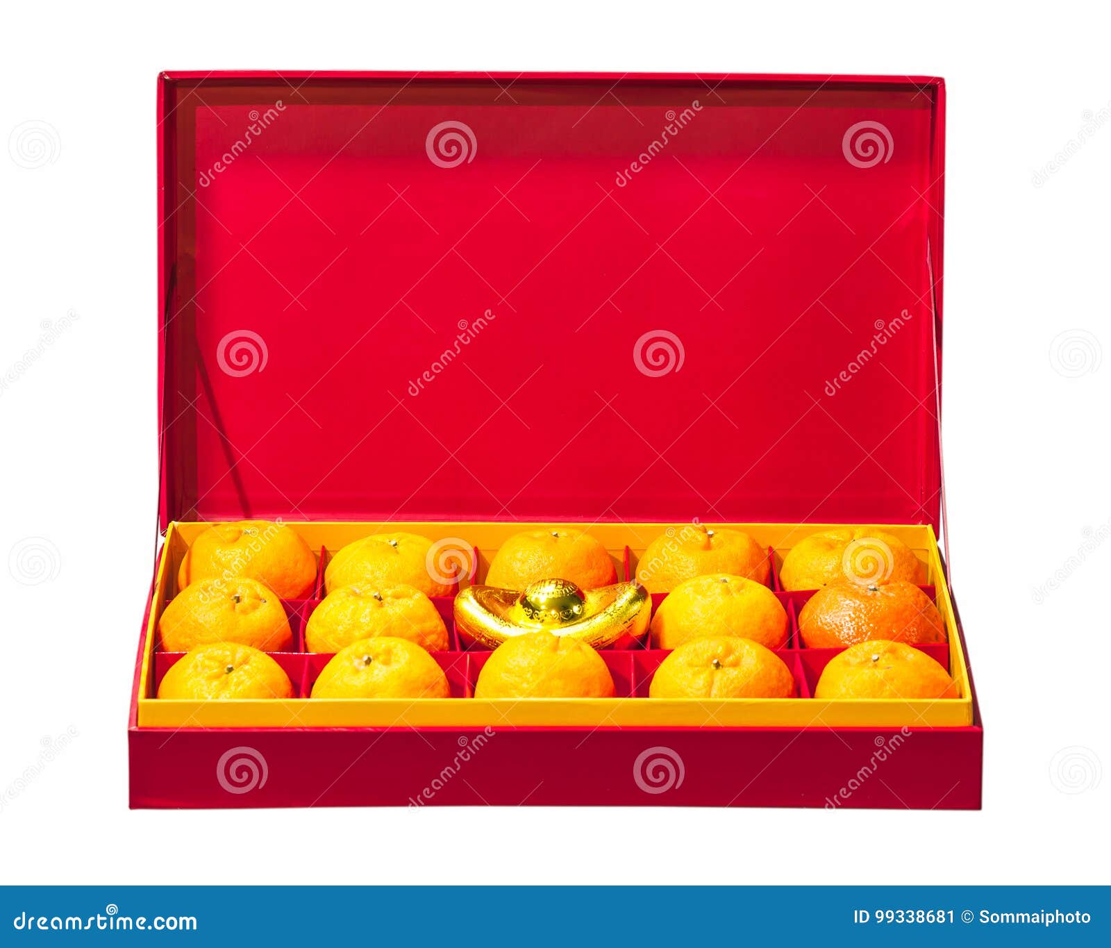 Orange fruit in red box stock image. Image of white, good - 99338681