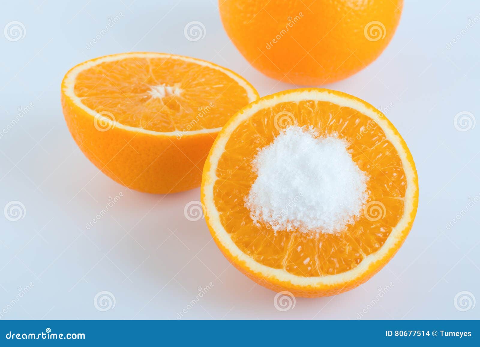 Orange Fruit Round Slice with Salt Stock Photo - Image of spherical ...