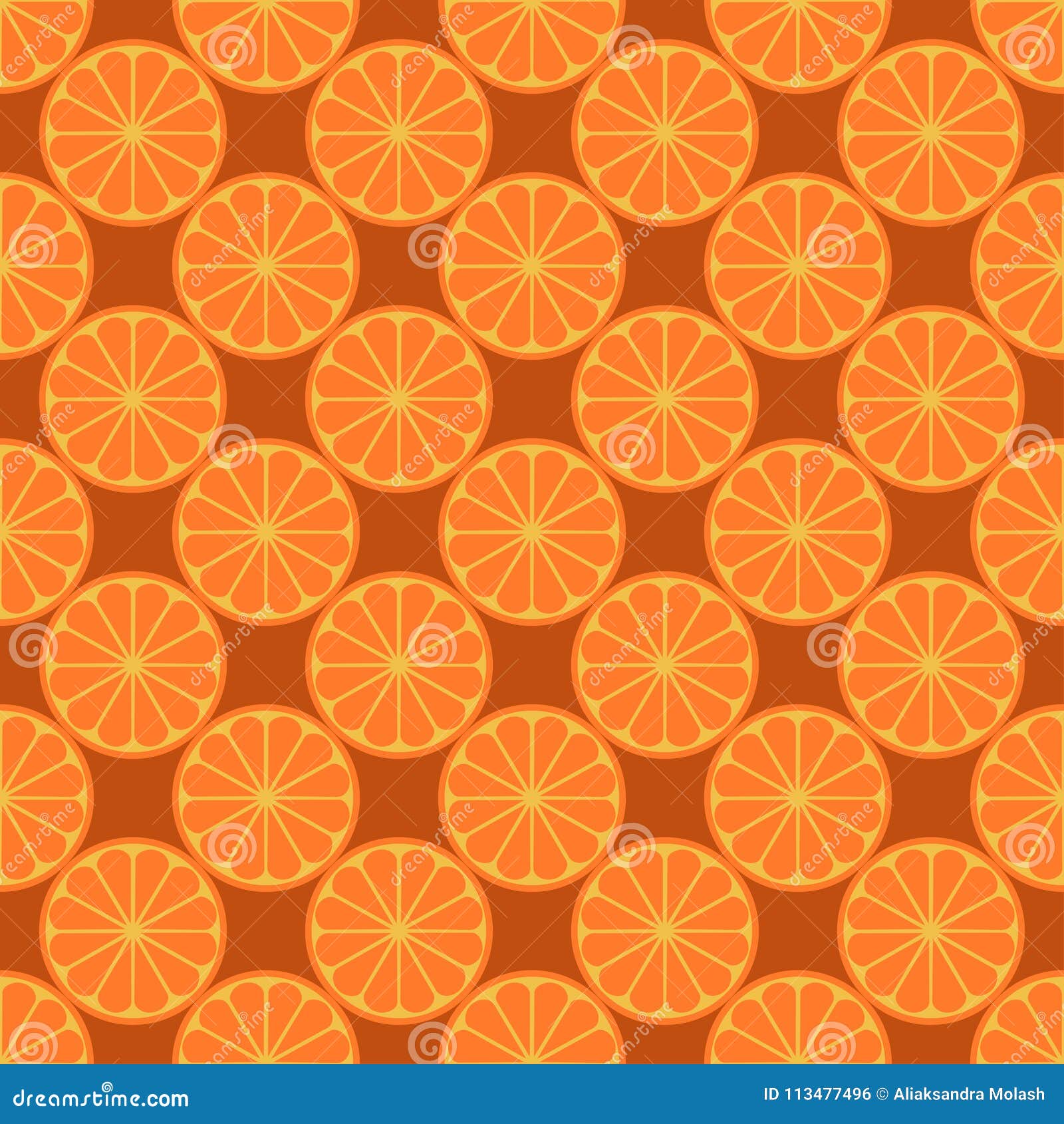 Orange Fruit Seamless Bright Pattern Stock Vector - Illustration of ...