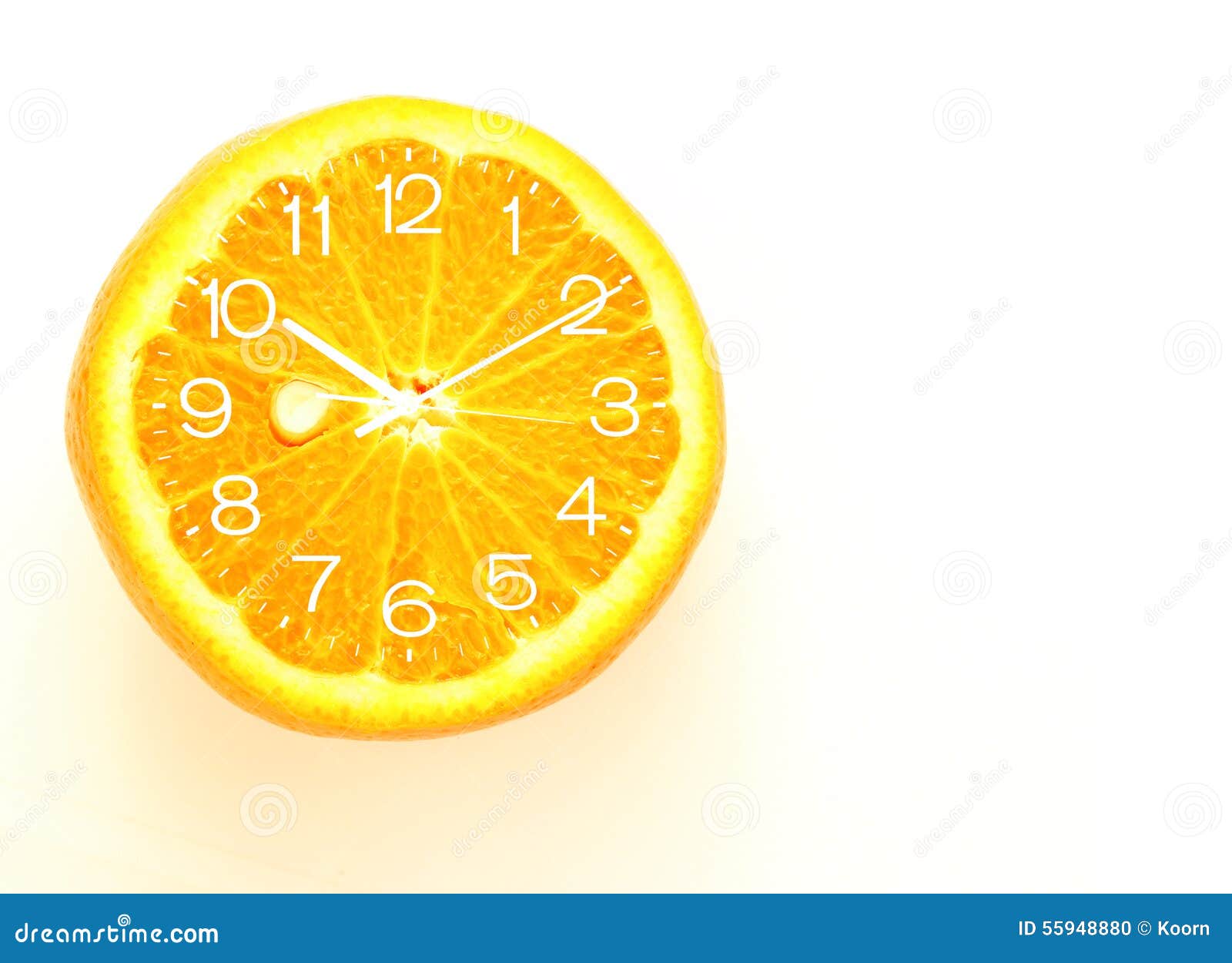 Orange Fruit Slice Clock Idea Concept Stock Photo - Image of juice ...