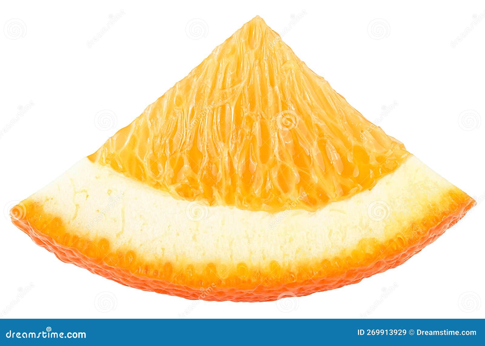 Orange Fruit Small Slice Isolated on White Background Stock Image ...