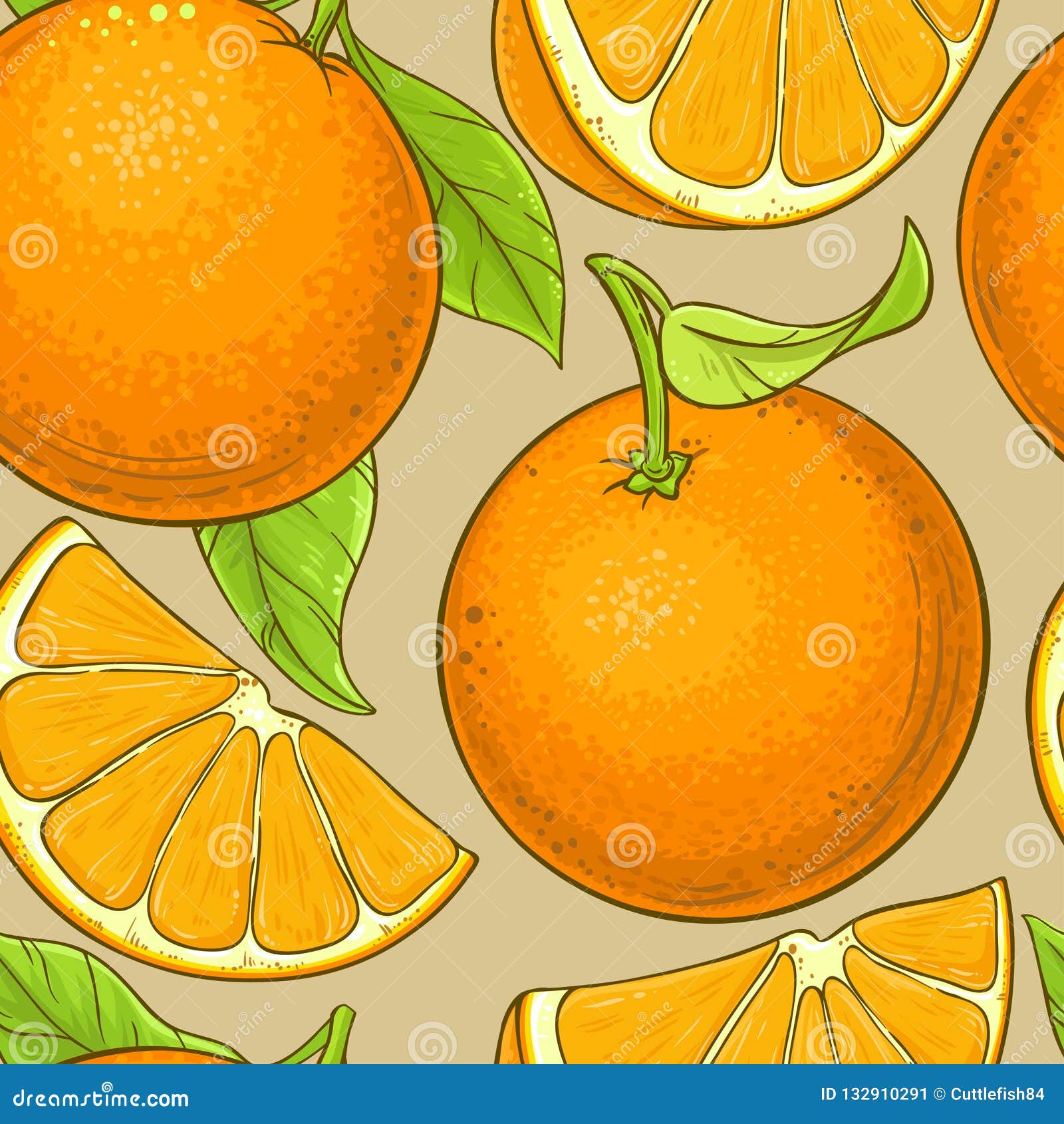 Orange Fruit Vector Pattern Stock Vector - Illustration of isolated ...