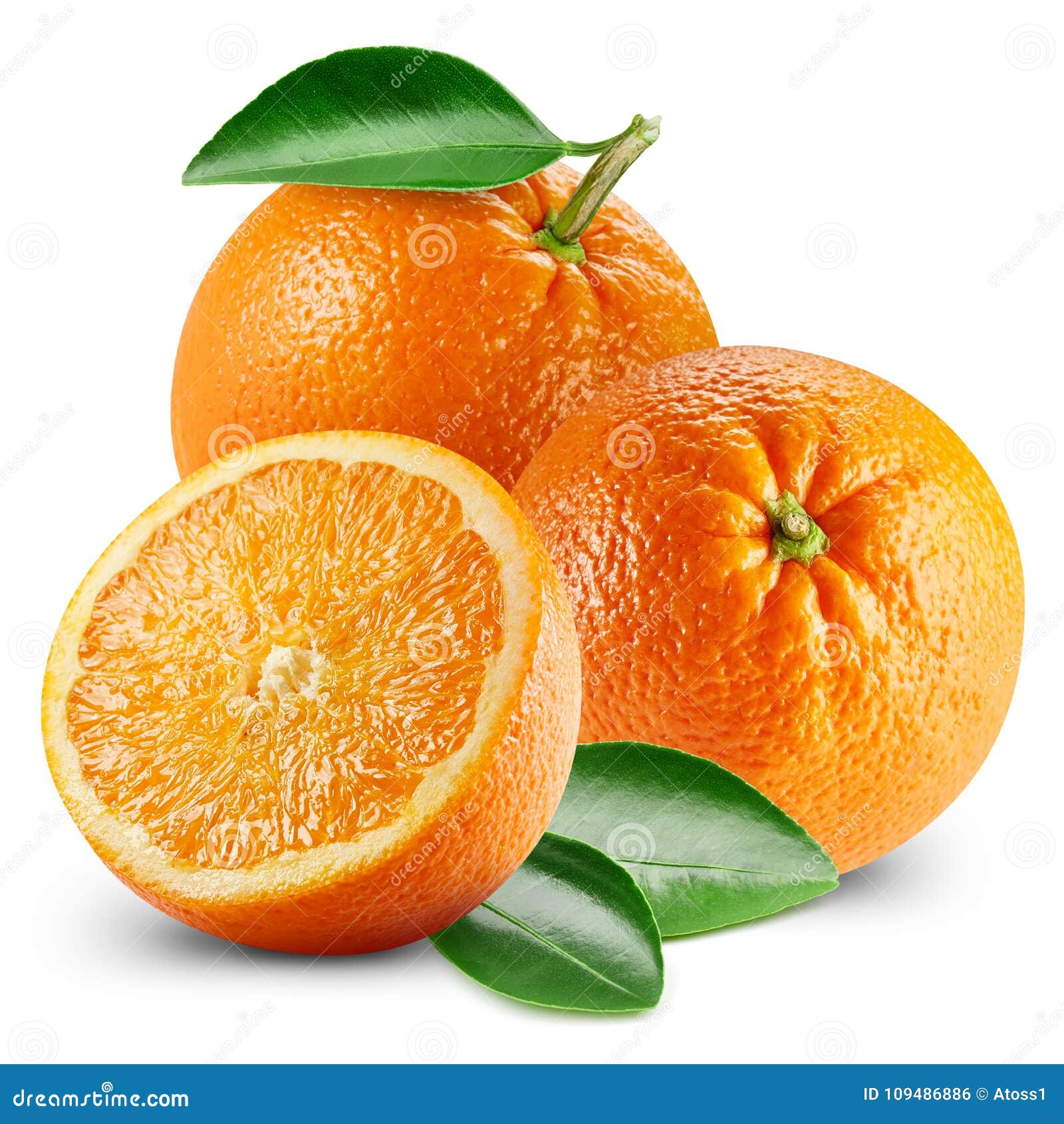 Orange fruits with leaf stock photo. Image of citrus - 109486886