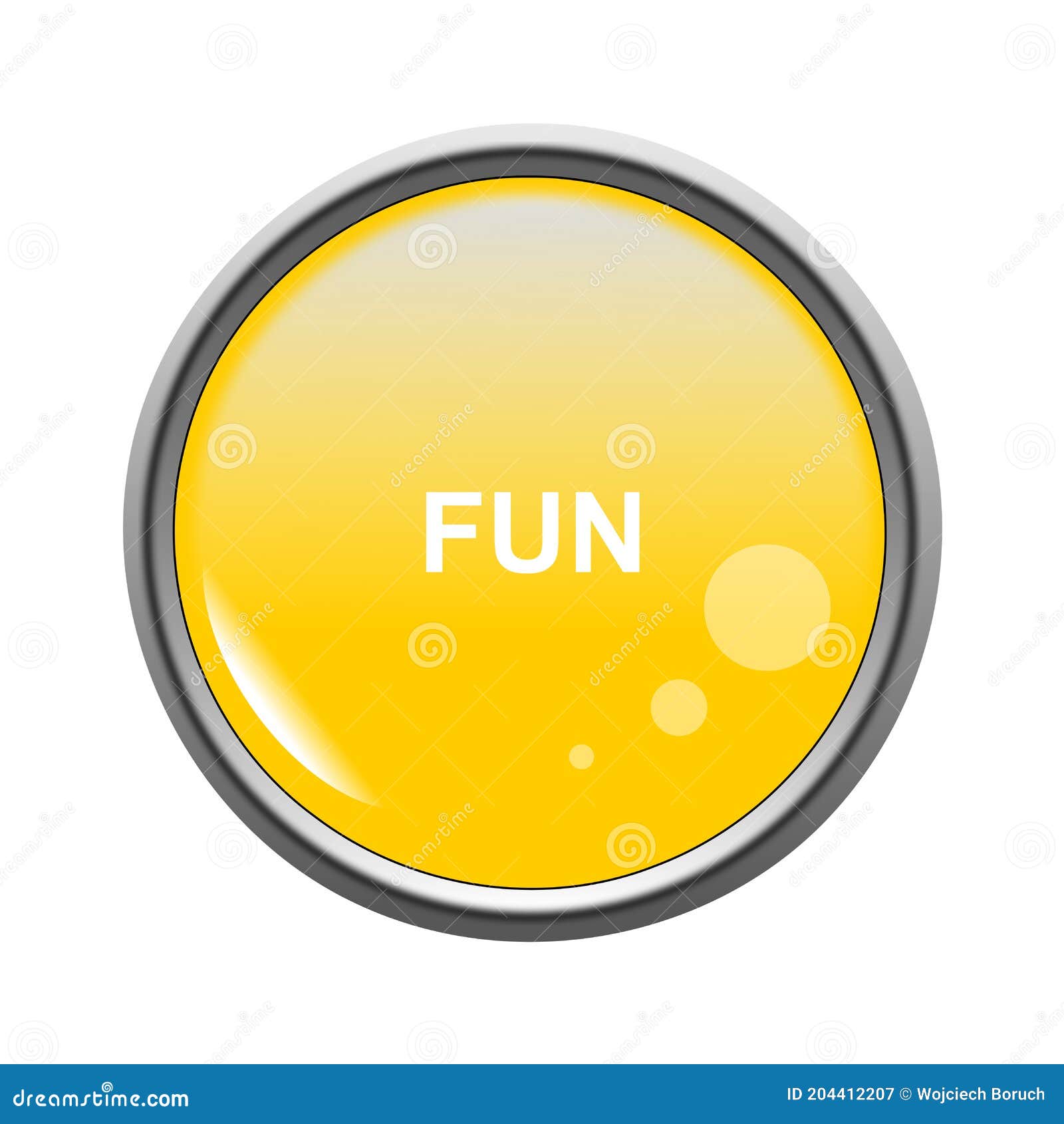Orange fun button stock illustration. Illustration of white - 204412207