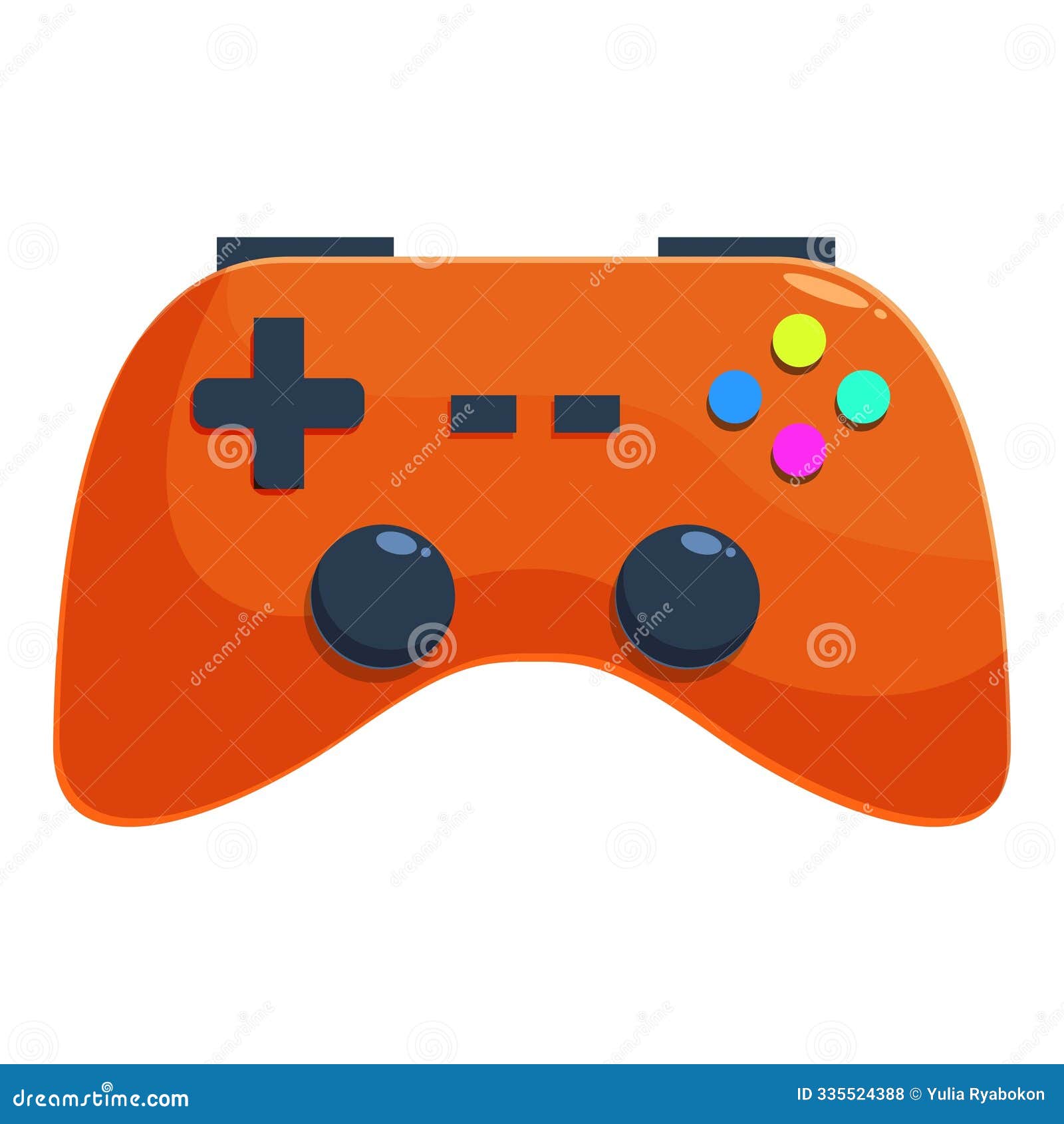 Orange Gamepad Controller Providing Entertainment and Fun Gaming ...