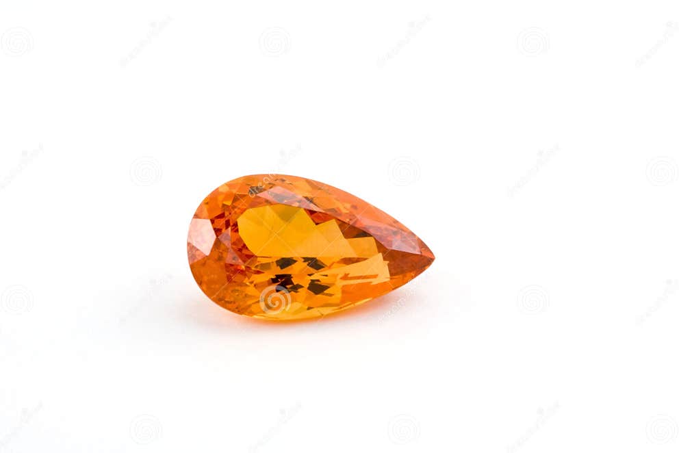 Orange garnet stock photo. Image of shaped, garnet, pear - 8402942
