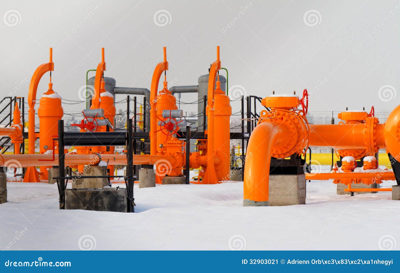 Orange gas pipe stock image. Image of industrial, heat - 32903021