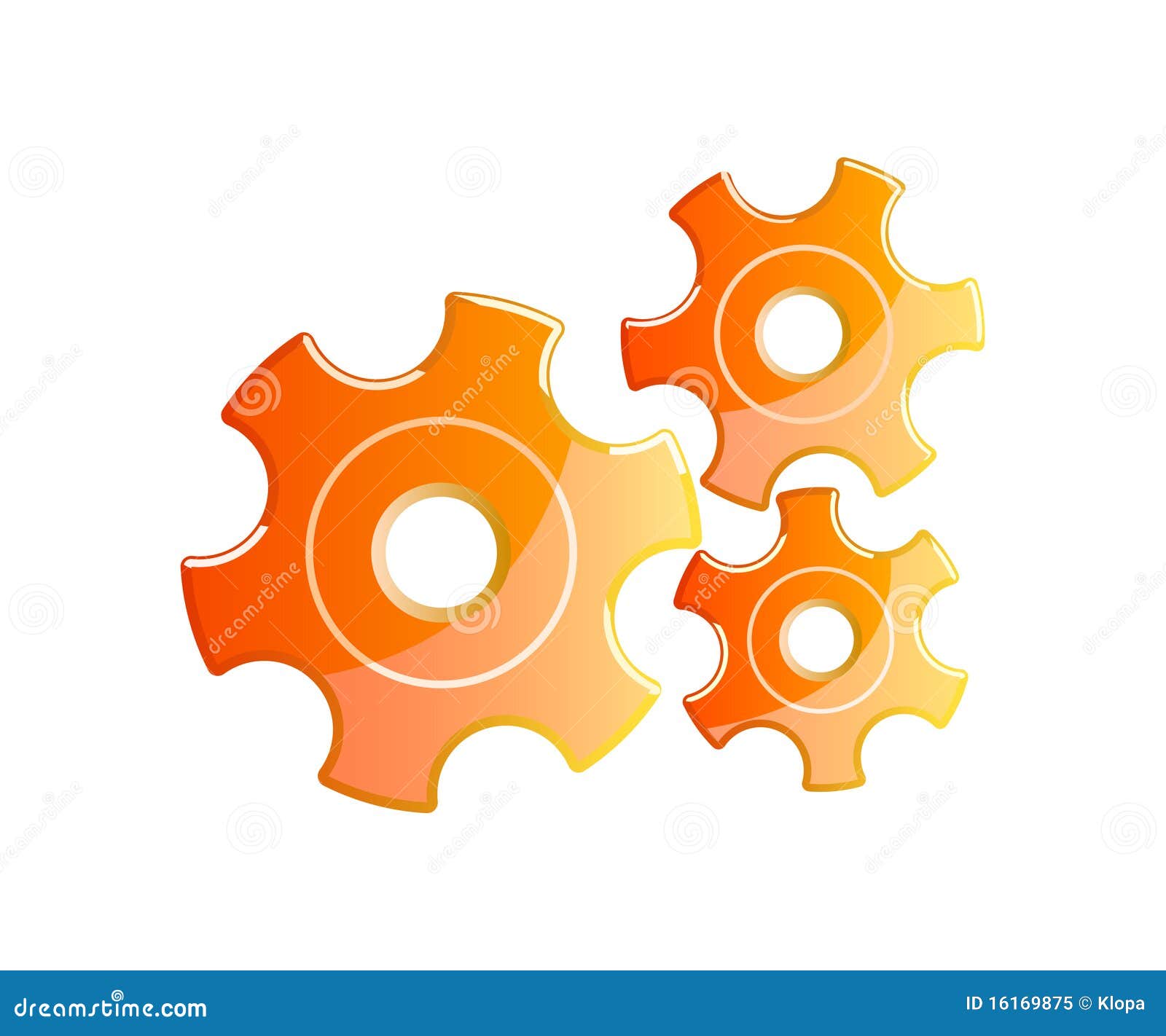 Orange gears stock vector. Illustration of turning, group - 16169875
