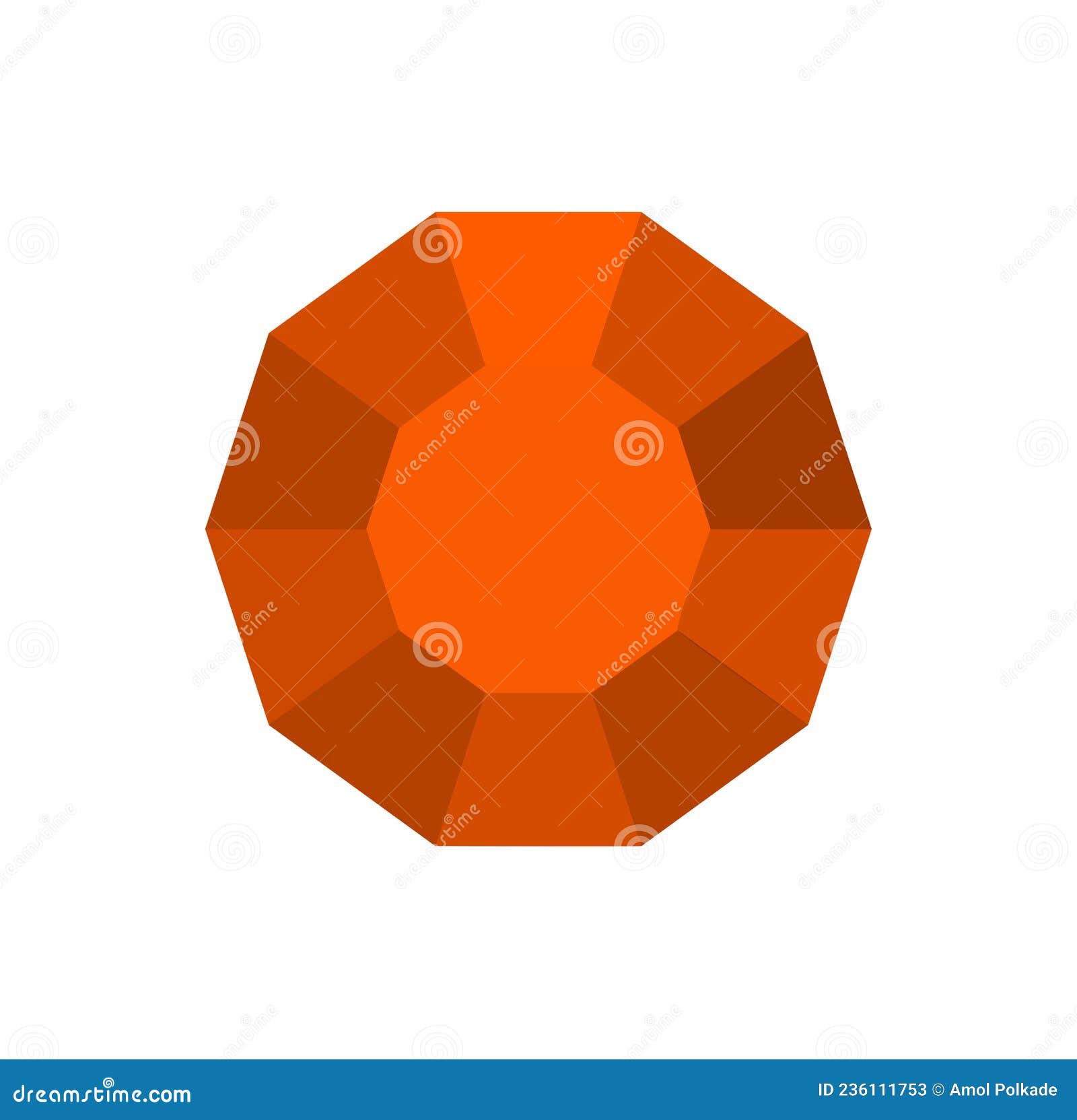 Orange Gems. Dimond Orange Vector Stock Vector - Illustration of design ...