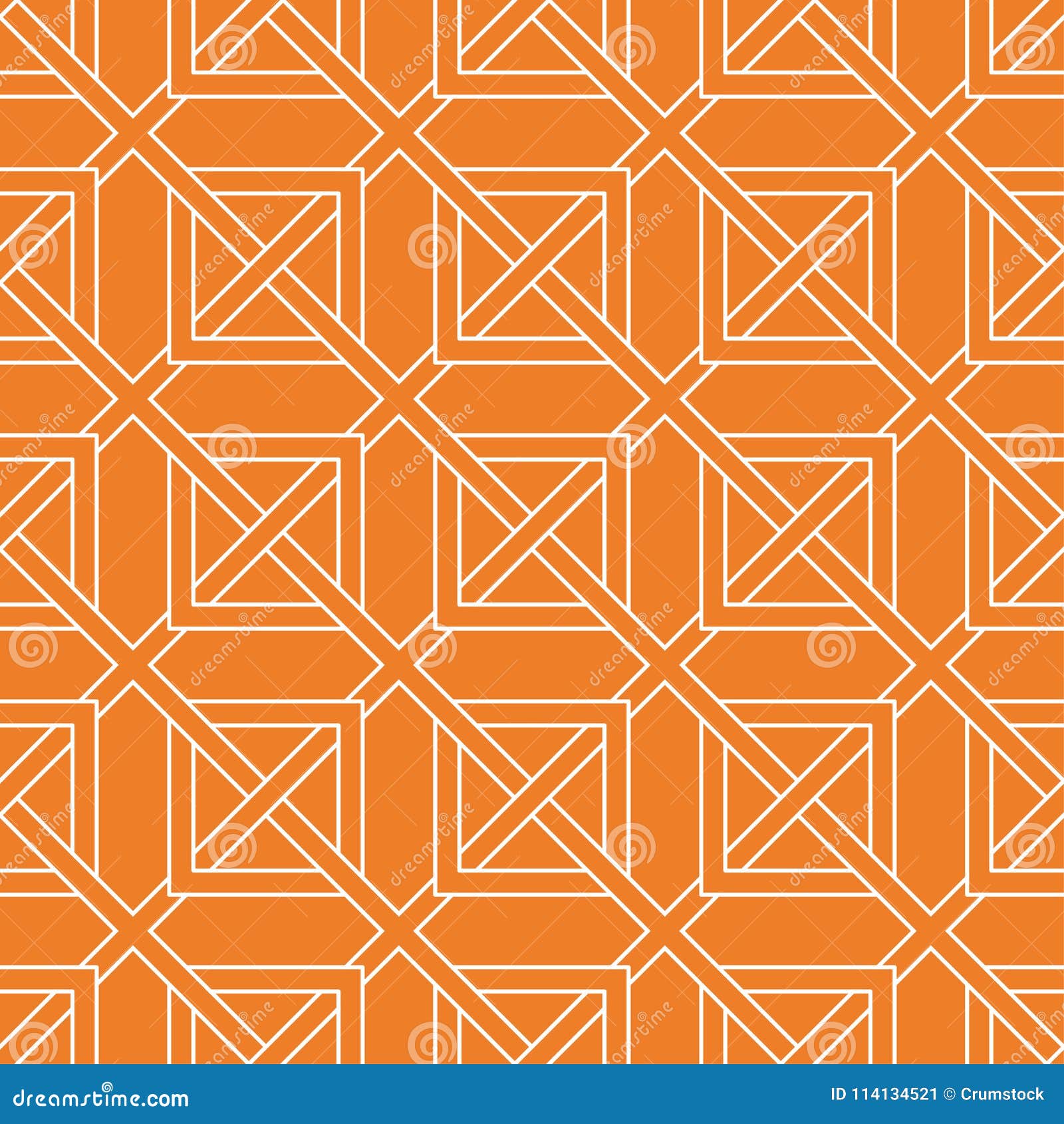 Orange Geometric Design. Seamless Pattern Stock Vector - Illustration ...