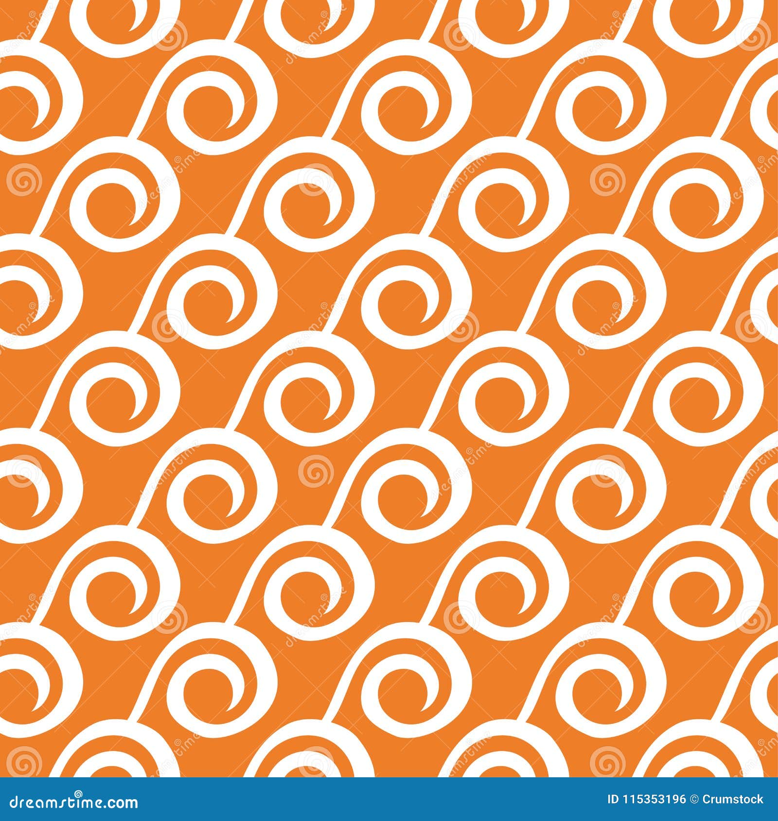 Orange Geometric Design. Seamless Pattern Stock Vector - Illustration ...