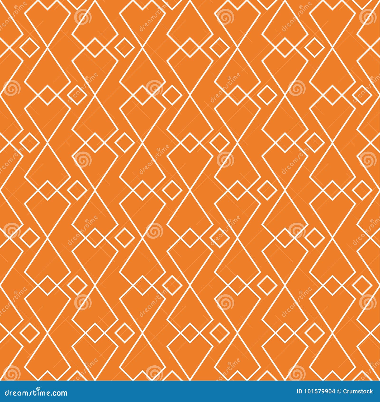 Orange Geometric Ornament. Seamless Pattern Stock Vector - Illustration ...