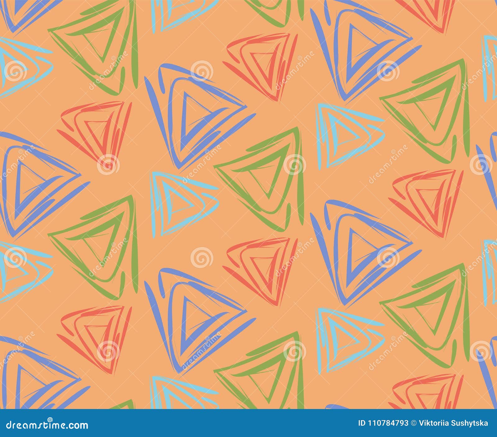 Orange Geometric Pattern Illustration Stock Vector - Illustration of ...