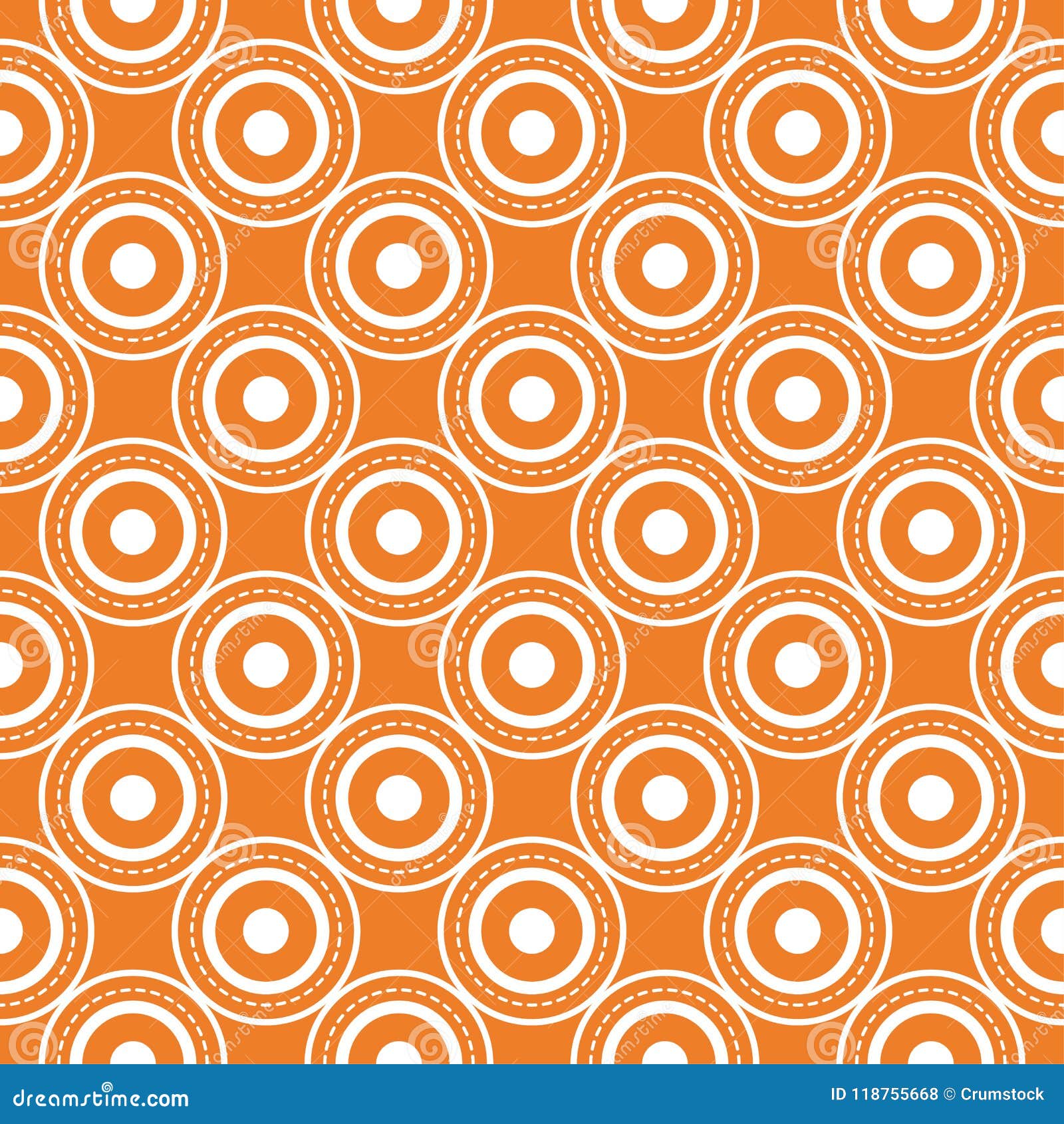 Orange Geometric Print. Seamless Pattern Stock Vector - Illustration of ...
